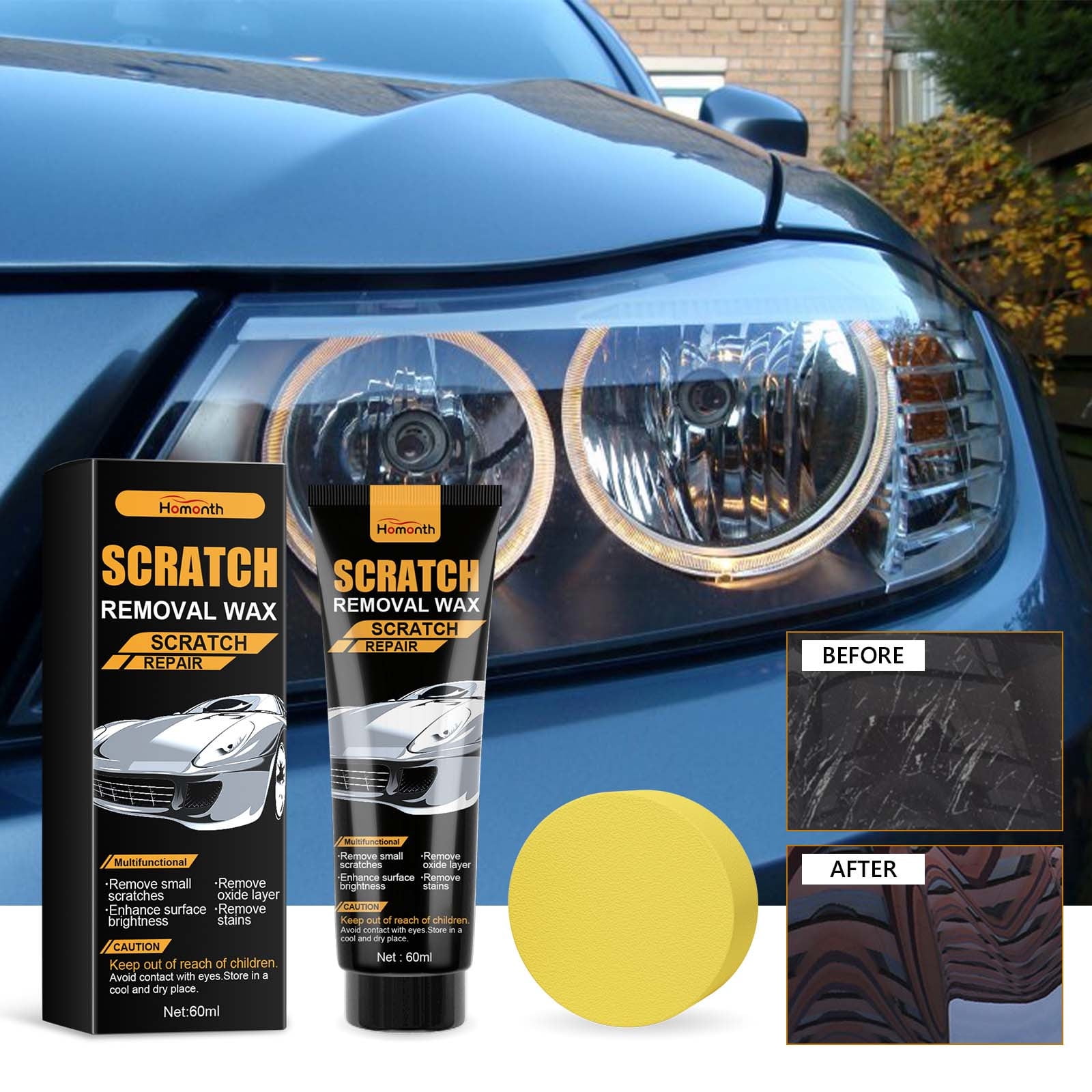 WNFJR 60ml Car Scratch Remover Cream - Paint Polishing Coating for Deep ...