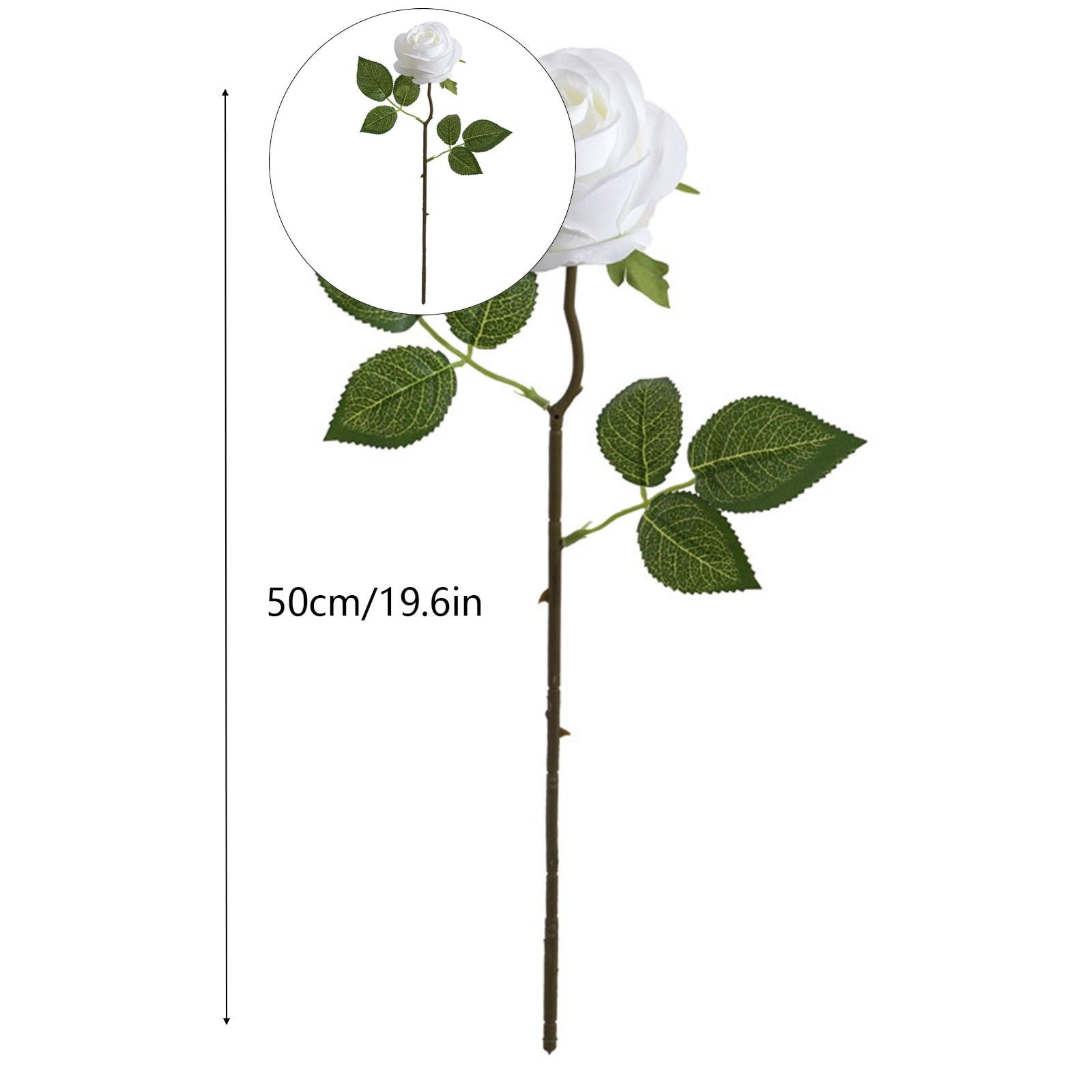 WNFJR Artificial Flower, Single Stem Blooming Fake Flower, No Watering ...