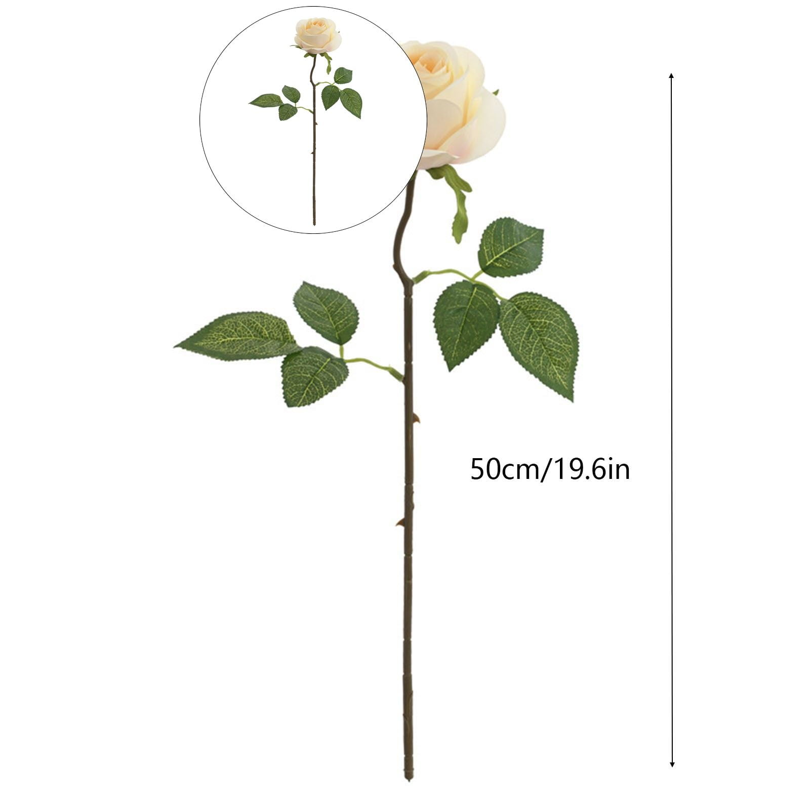 WNFJR Artificial Flower, Single Stem Blooming Fake Flower, No Watering ...
