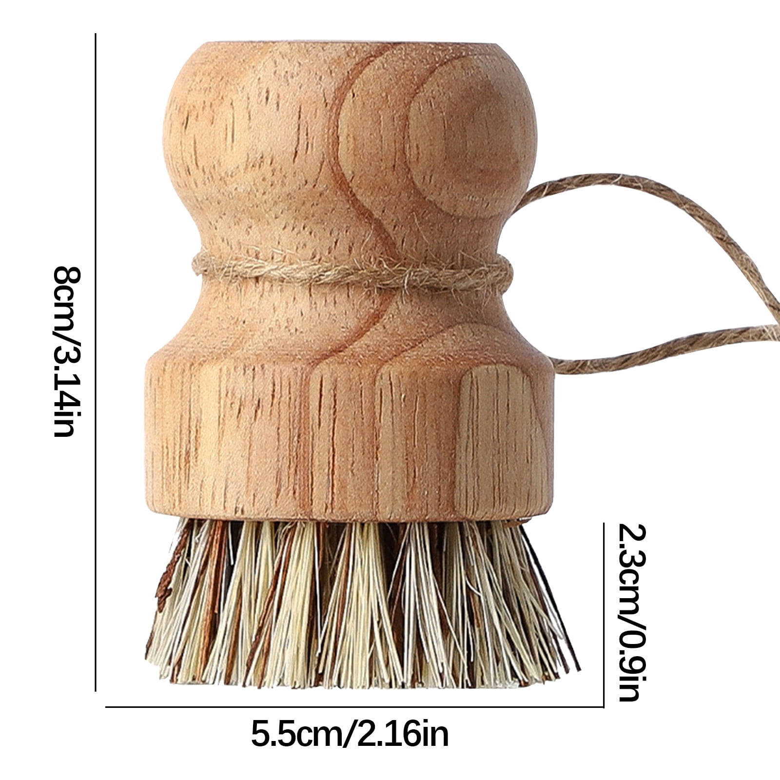 WNFJR Bamboo Dish Brush Set, Palm Wooden Dish Scrubber Brush, Bubble Up ...