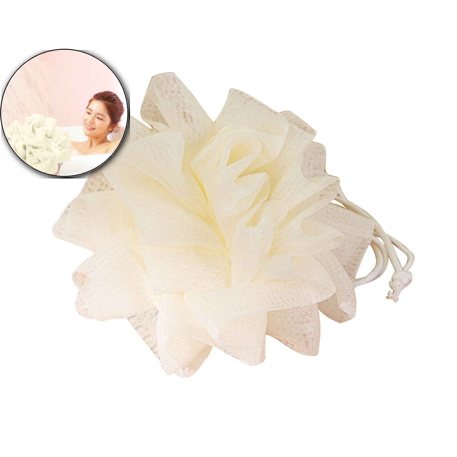 WNFJR Bath Sponge Bath Scrubber for Body Bath Loofah Balls Shower Loofa ...
