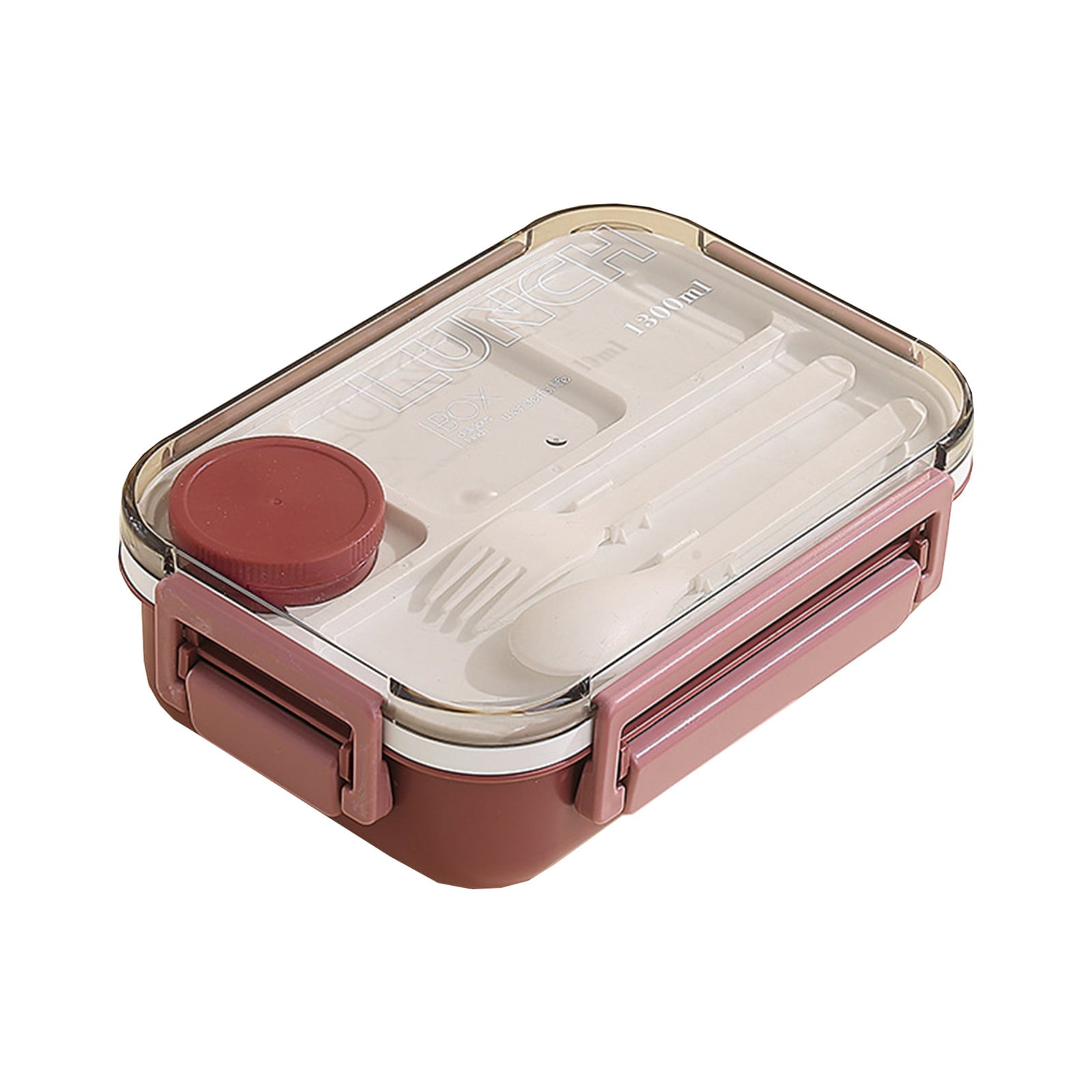 WNFJR Bento Box, Plastic Lunch Box, 4‑Grid Portable Bento Box, Food ...