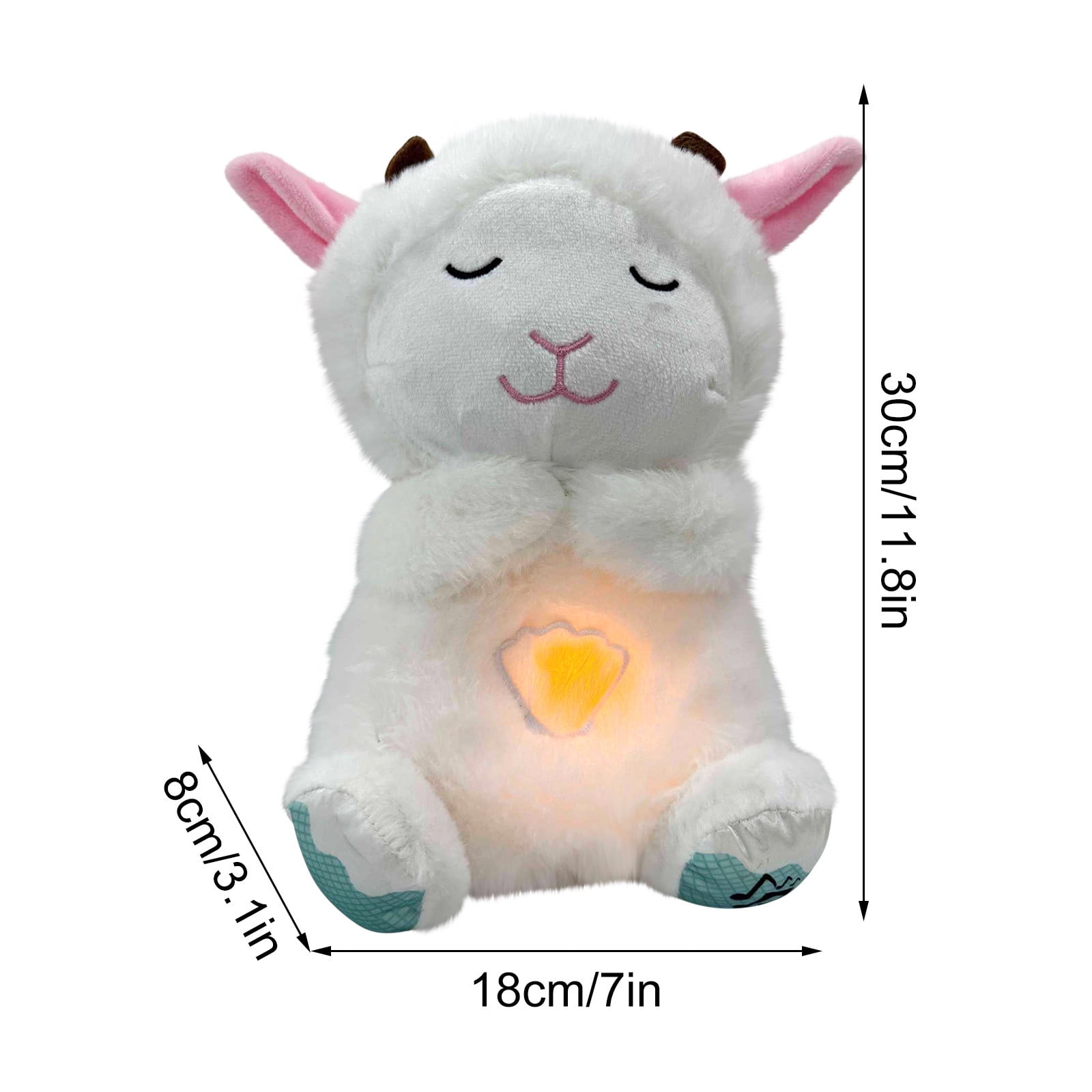 WNFJR Breathing Otter, Soothe Snuggle Sheep Plush with Sensory Details ...