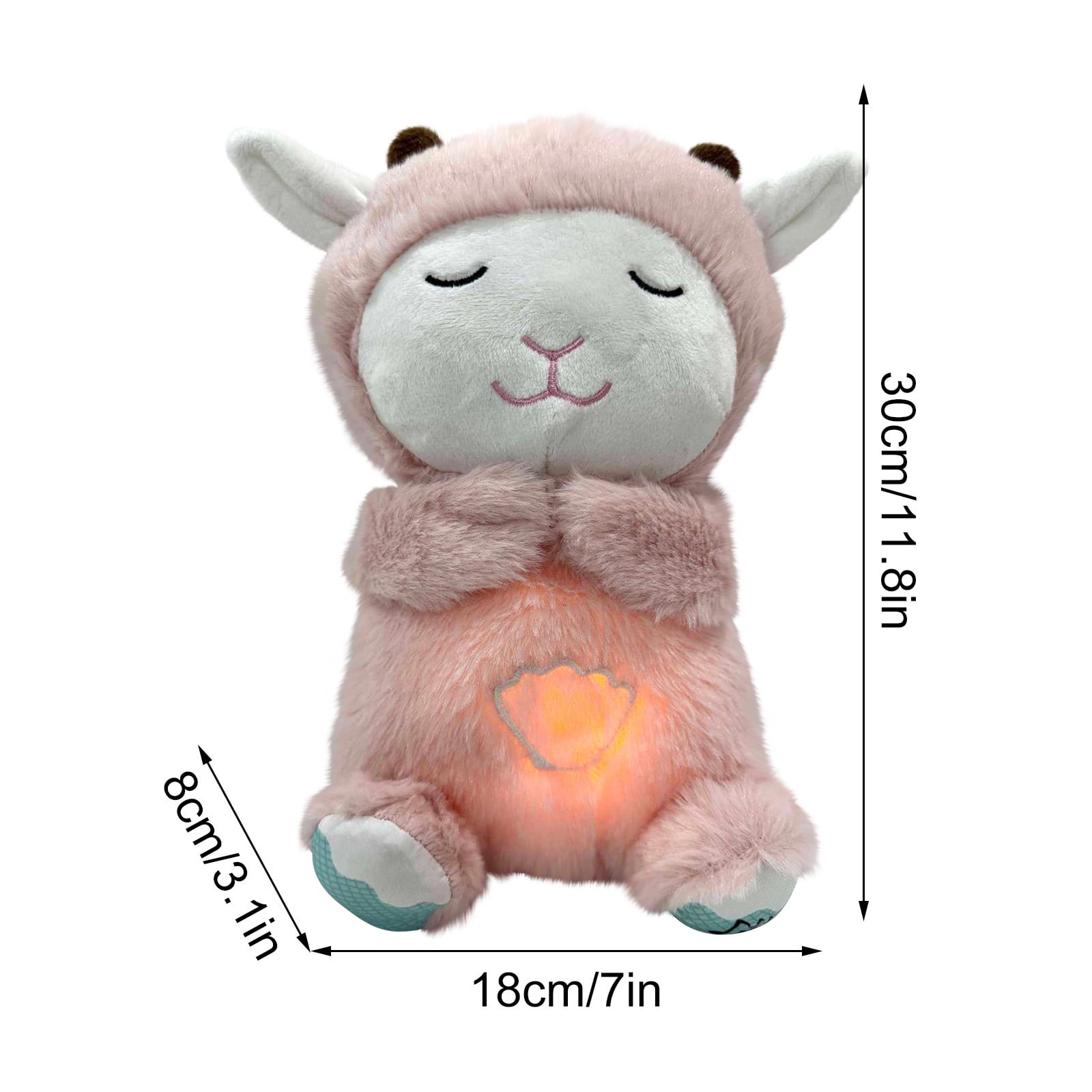 WNFJR Breathing Otter, Soothe Snuggle Sheep Plush with Sensory Details ...