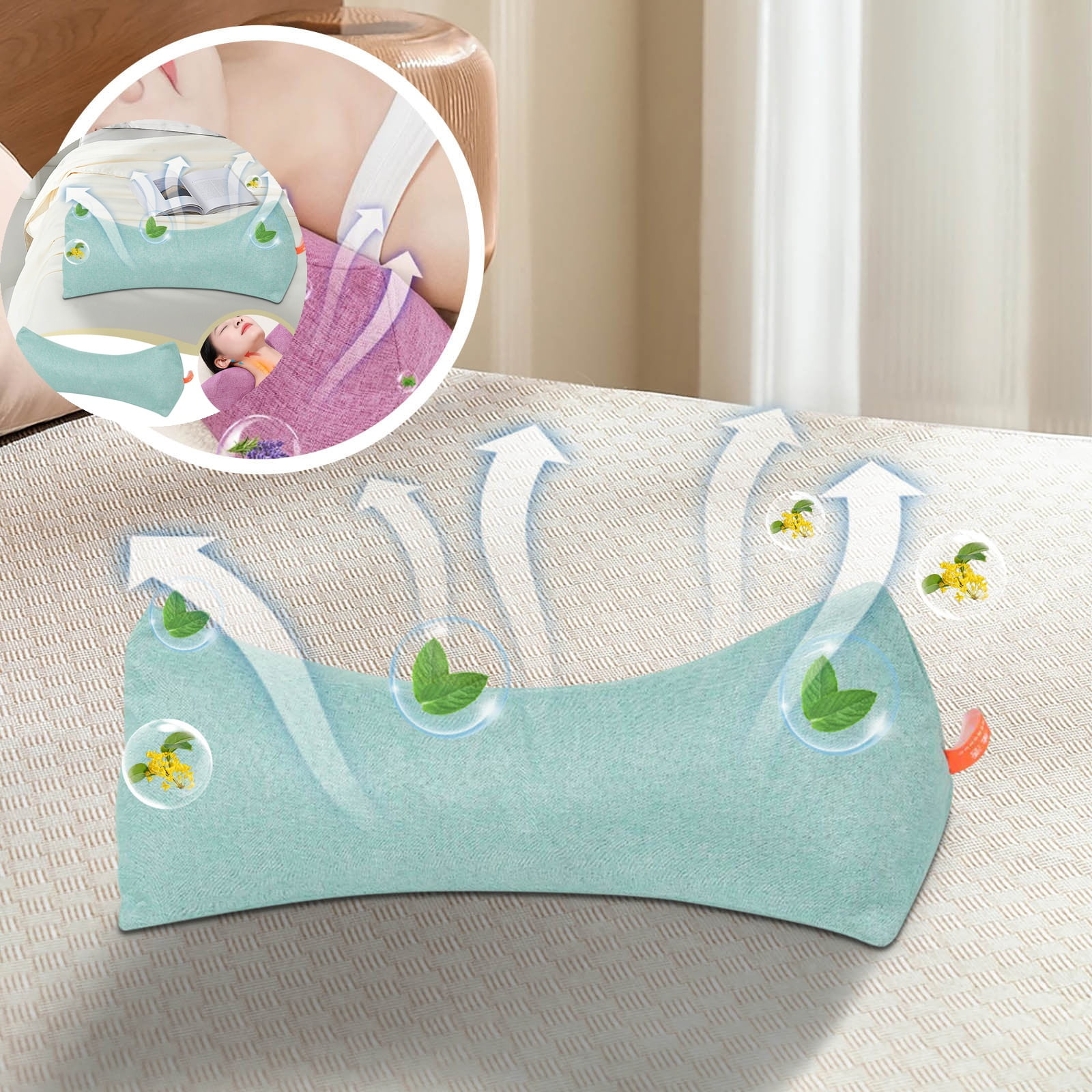 WNFJR Buckwheat Neck Support Pillow for Cervical Pain Relief ...