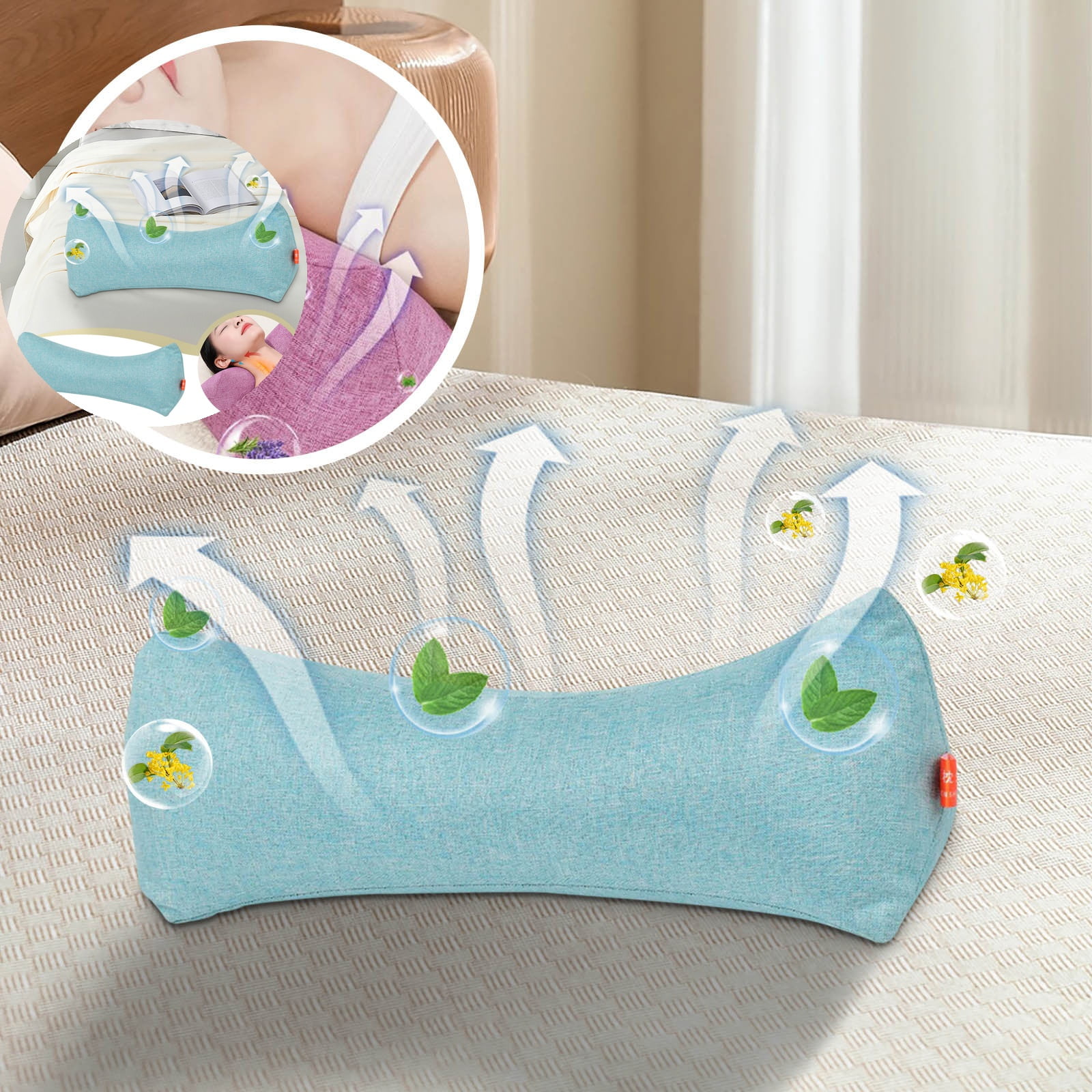 WNFJR Buckwheat Neck Support Pillow for Cervical Pain Relief ...