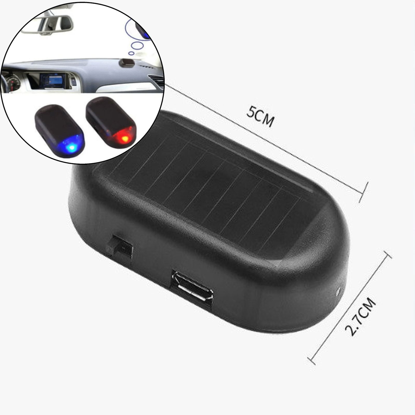 WNFJR Car Solar Power Simulated Dummy Alarm, Anti-Theft LED Flashing ...