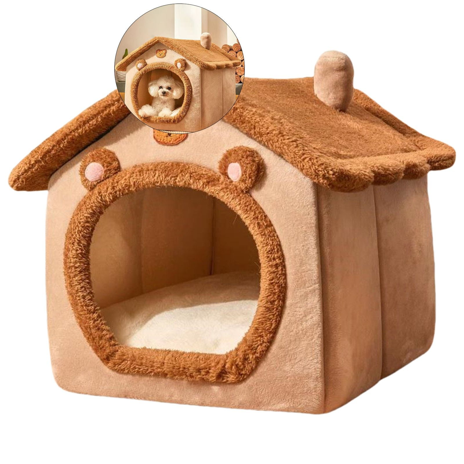 WNFJR Cat Bed Cave, Cat Beds for Indoor Cats, Cat House Cat Tent with ...