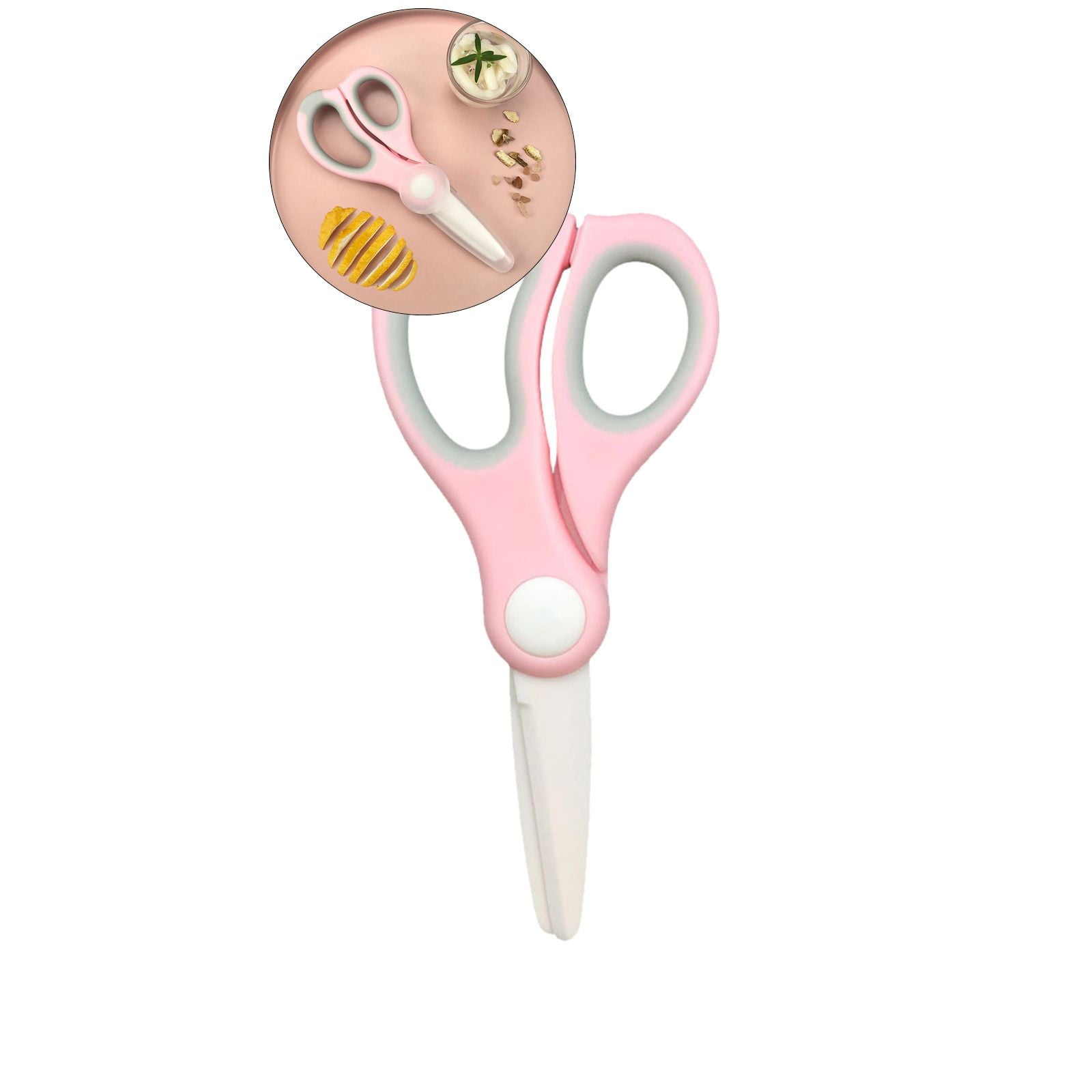 WNFJR Ceramic Scissor Ceramic Scissors Portable Kitchen Shears Food ...