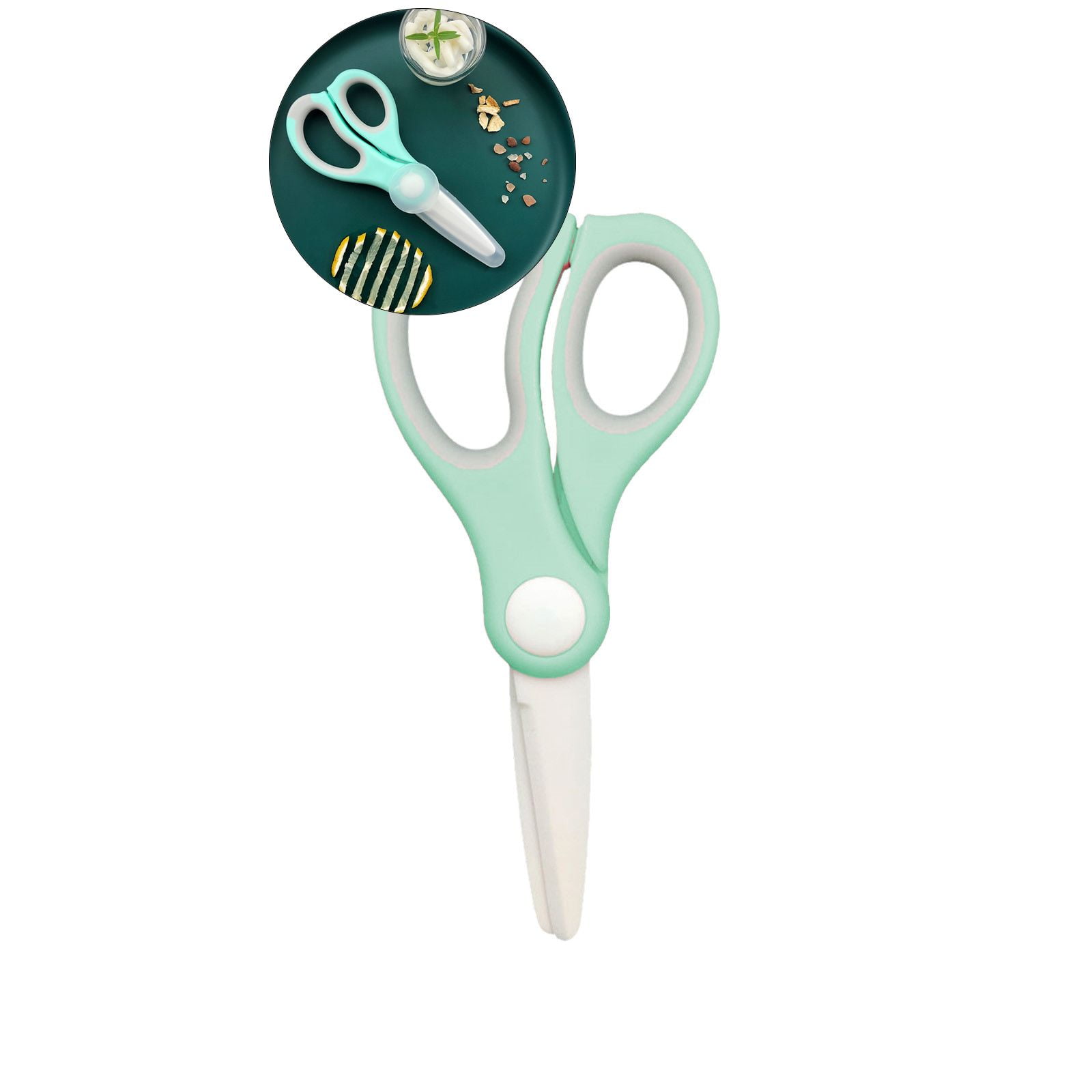 WNFJR Ceramic Scissor Ceramic Scissors Portable Kitchen Shears Food ...