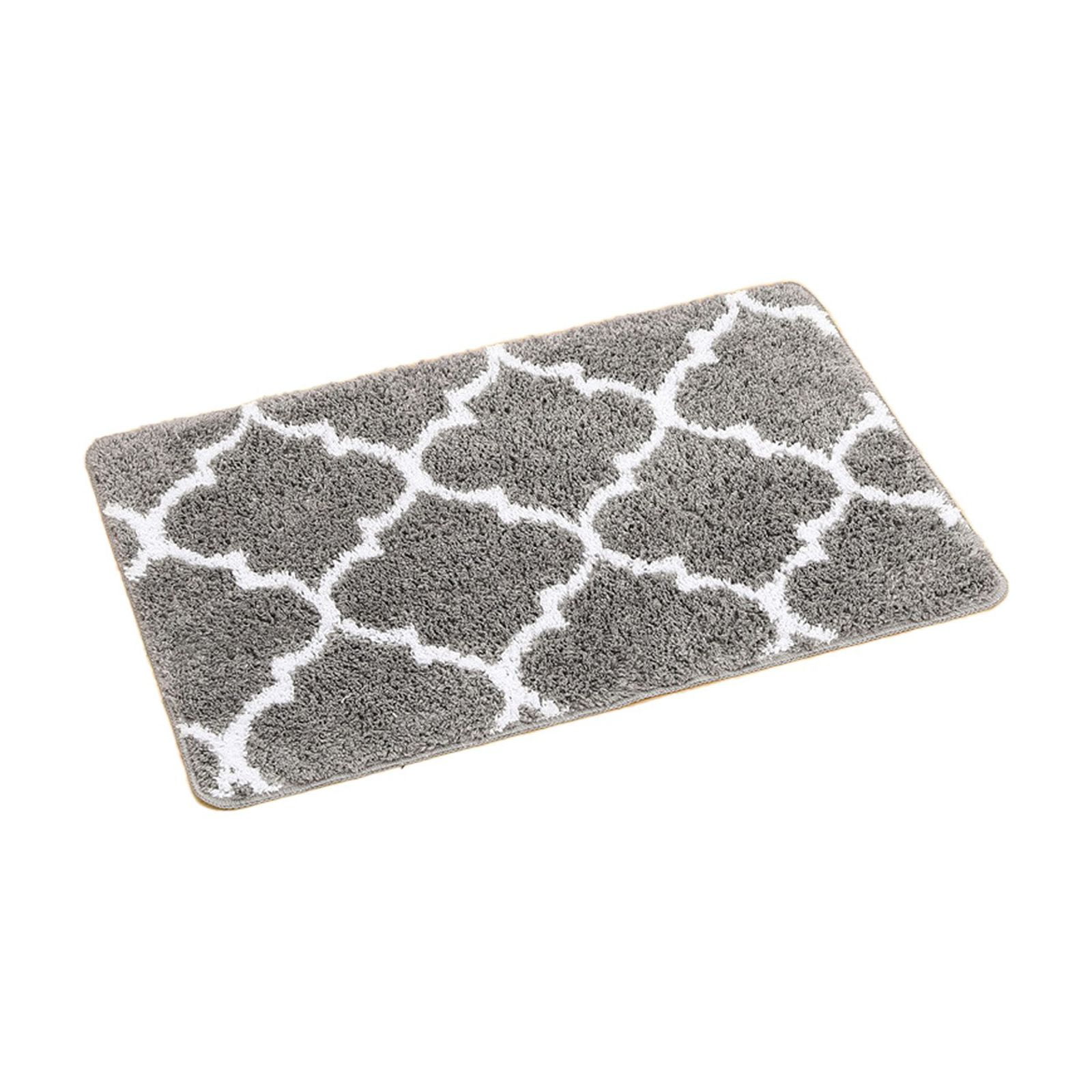 WNFJR Checkered Bath Mats for Bathroom Non Slip, Fluffy Absorbent ...