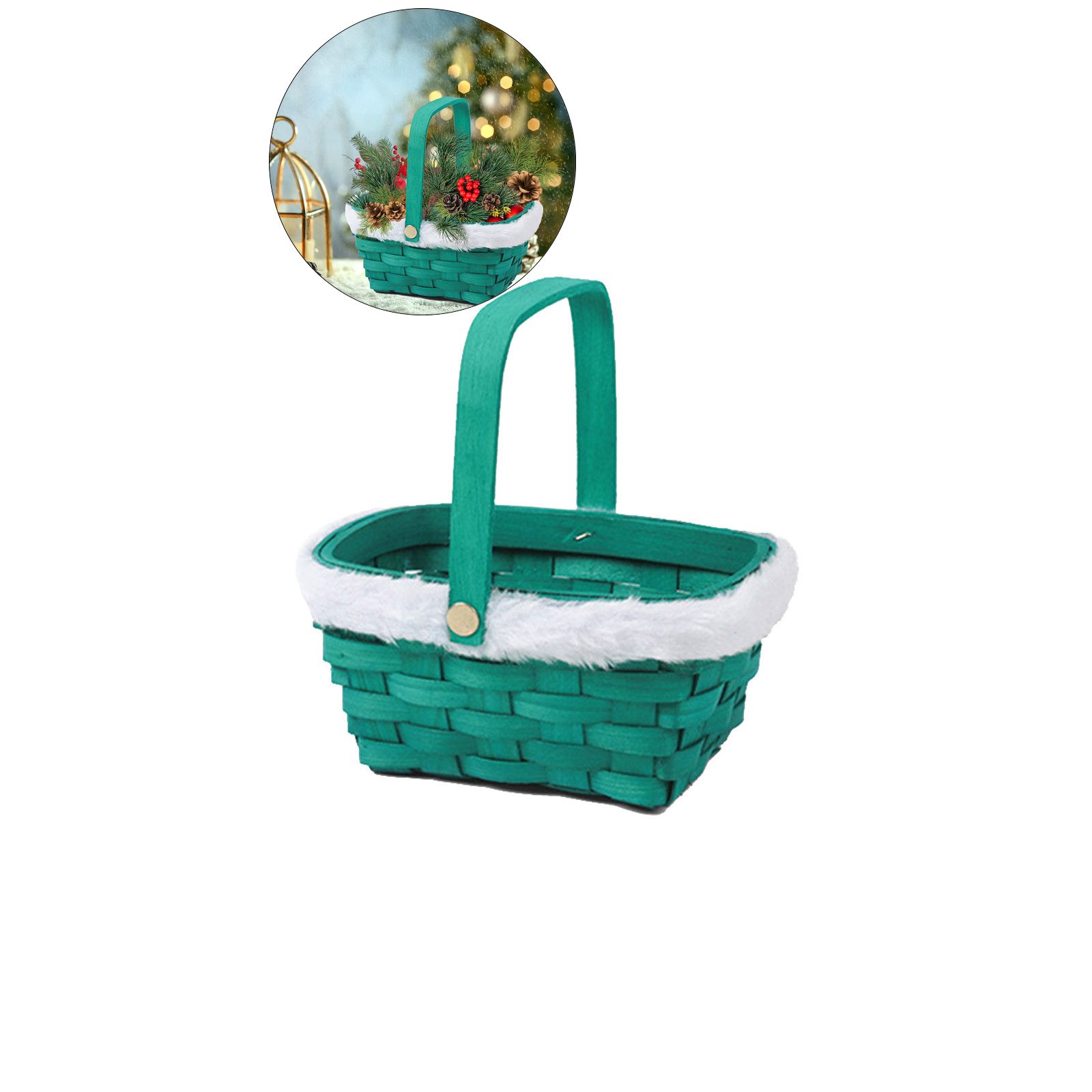WNFJR Christmas Baskets for Gifts Empty Handmade Woven Gift Basket with ...