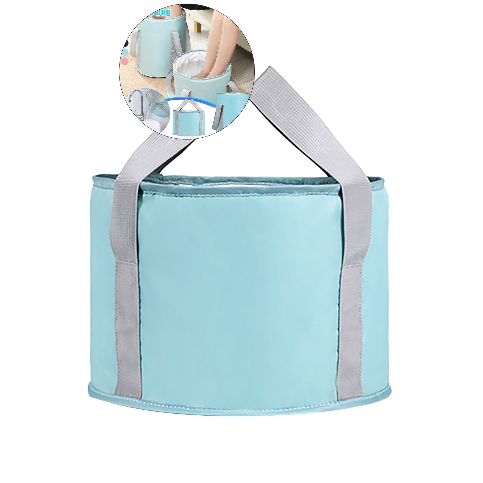 WNFJR Collapsible Foot Basin Tub Portable Soaking Feet Bath Bag ...