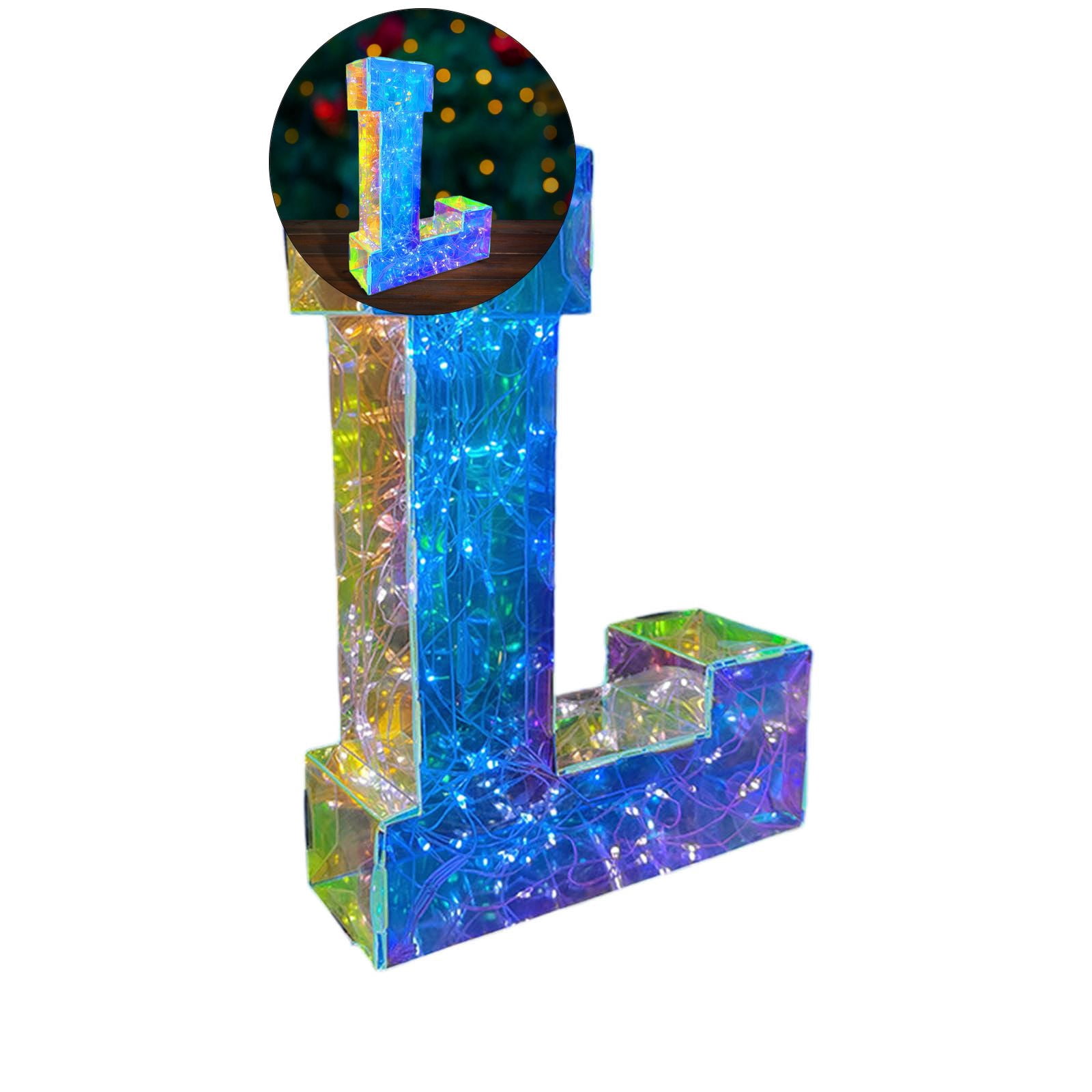 WNFJR Colorful Light Up Letters Lights, 26 Letters Marquee Letter ...