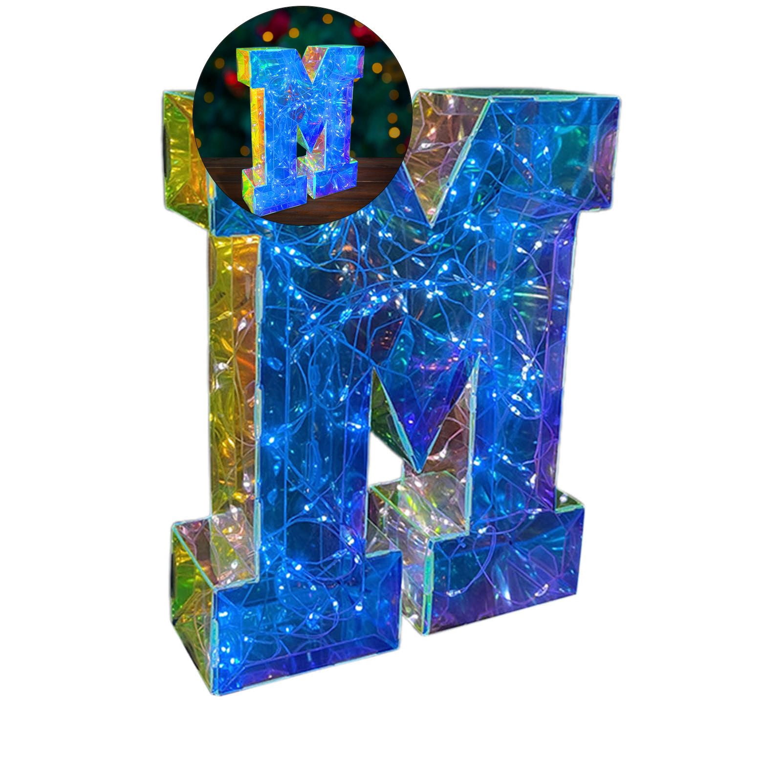 WNFJR Colorful Light Up Letters Lights, 26 Letters Marquee Letter ...