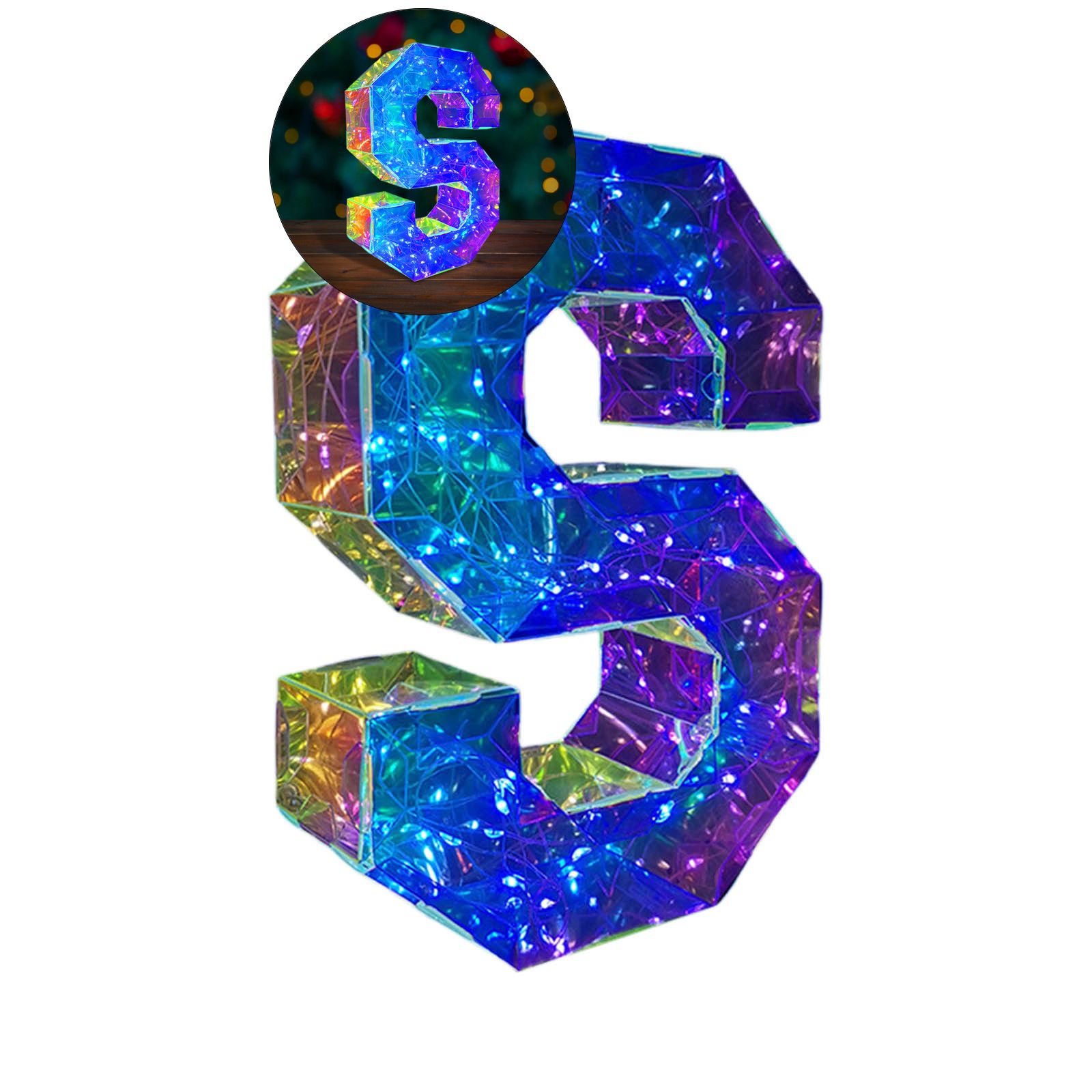 WNFJR Colorful Light Up Letters Lights, 26 Letters Marquee Letter ...