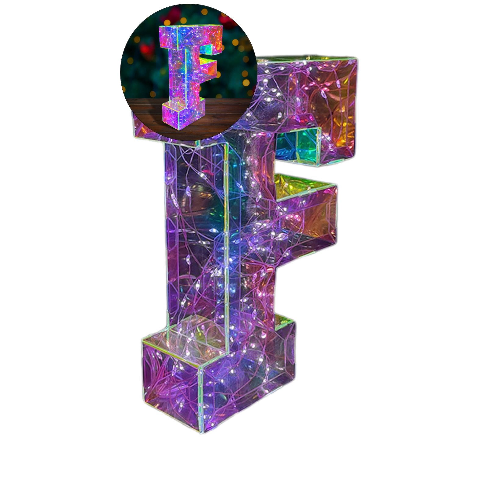 WNFJR Colorful Light Up Letters Lights, 26 Letters Marquee Letter ...