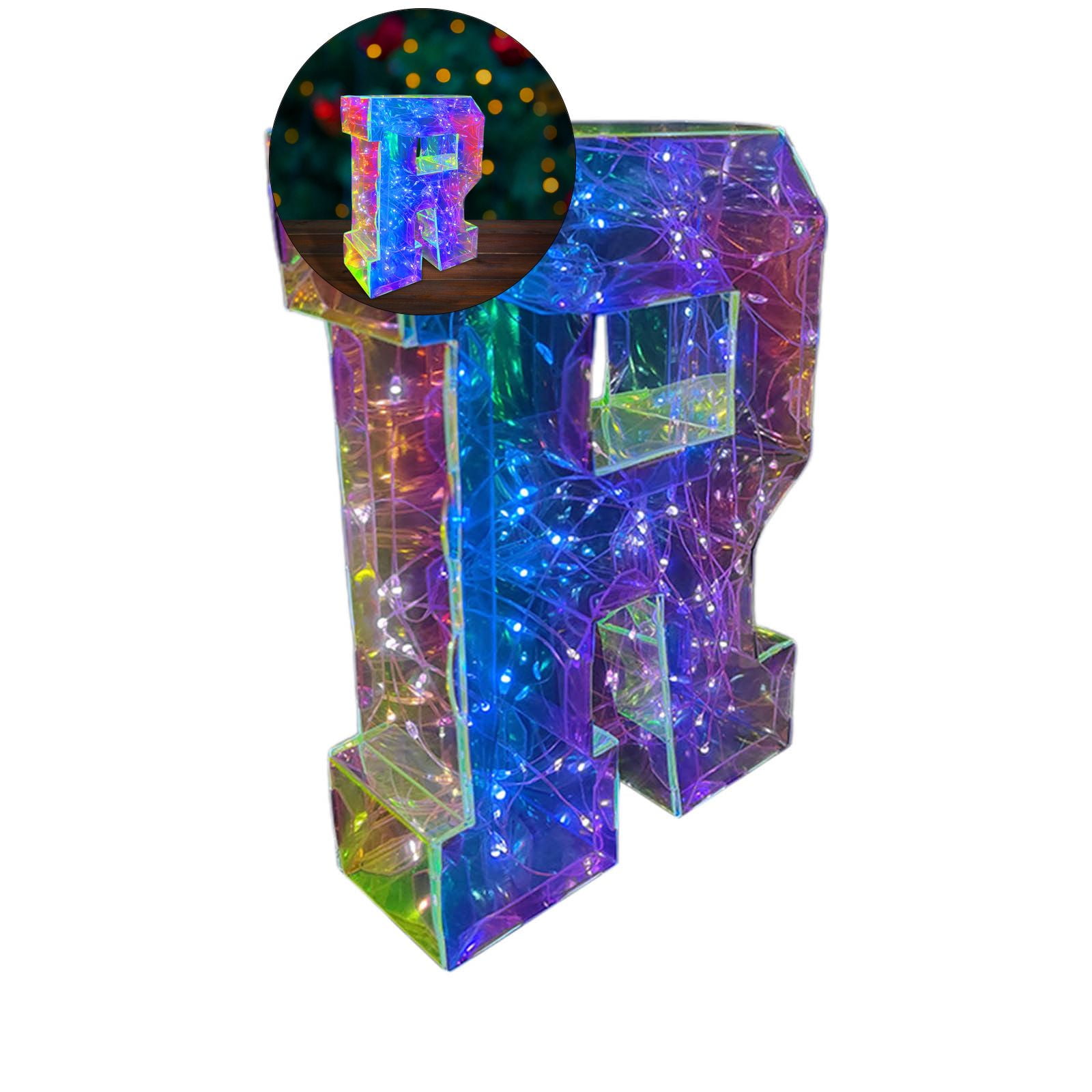 WNFJR Colorful Light Up Letters Lights, 26 Letters Marquee Letter ...