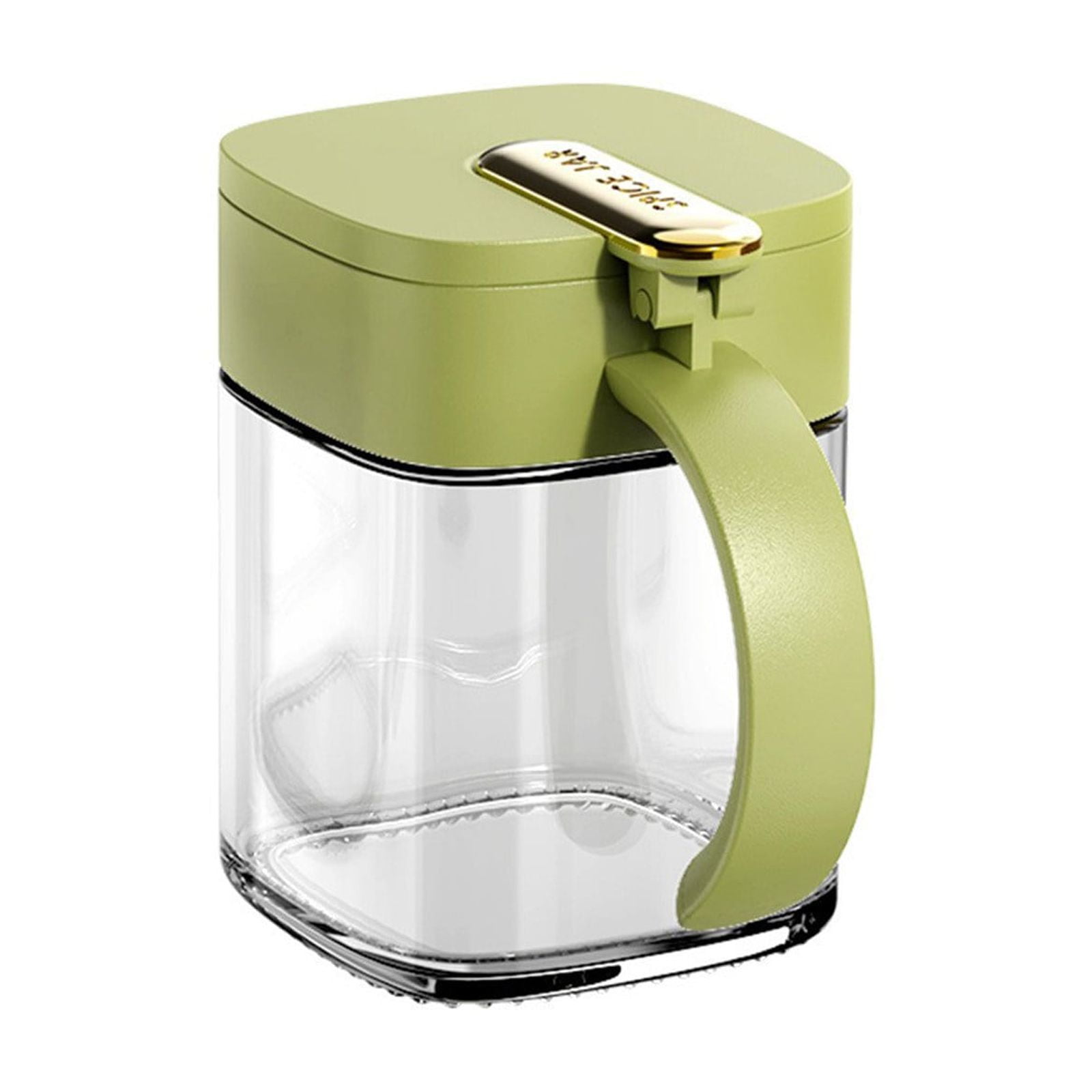 WNFJR Condiment Spice Jar, Clear Glass Condiment Pots with Spoon, Flip ...