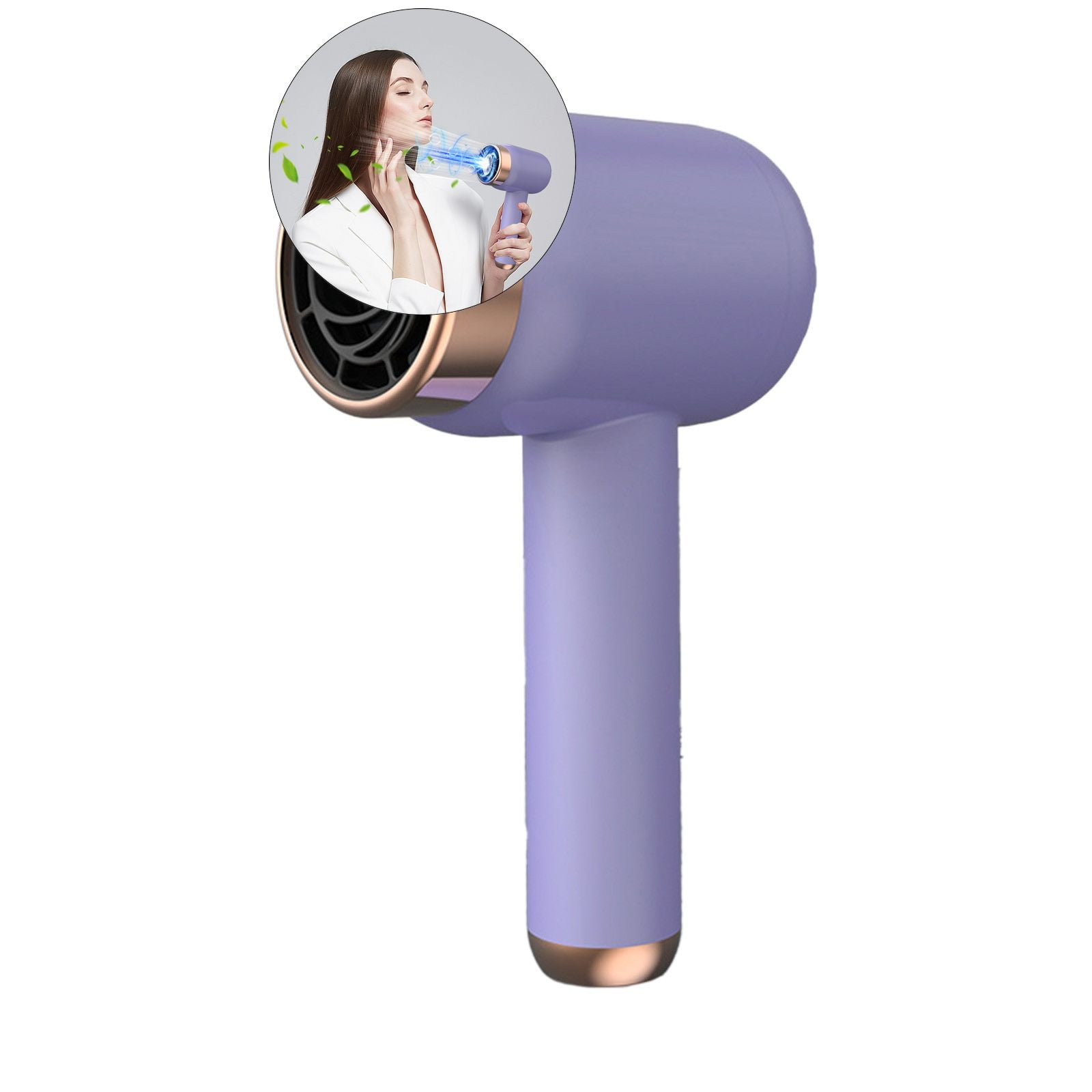 WNFJR Cordless Portable Blow Dryer, Fast Drying Technology Hair Dryer ...