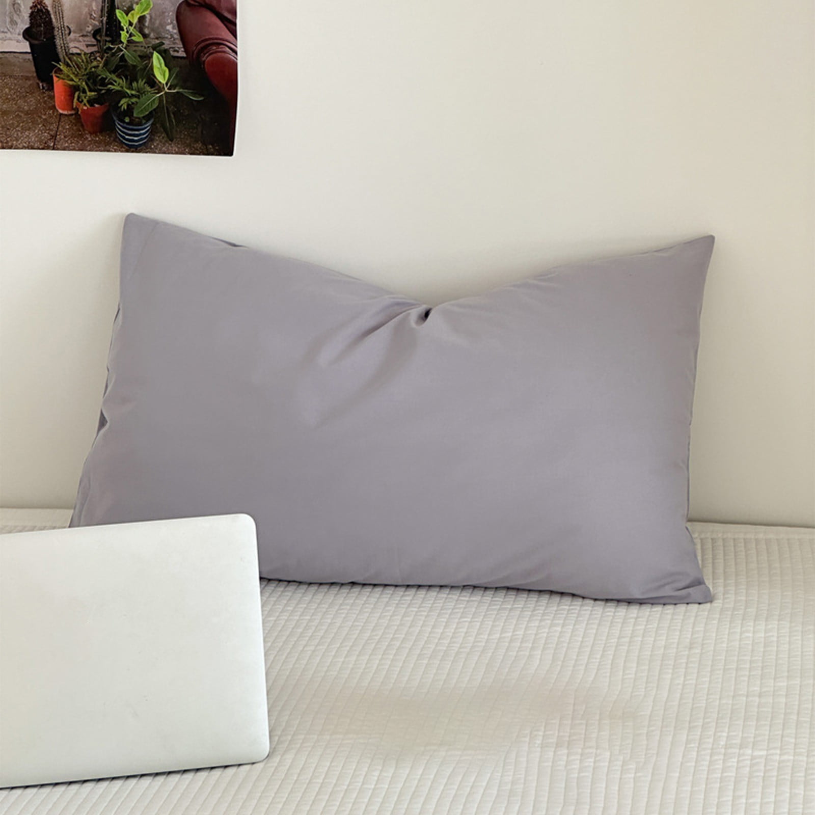 WNFJR Cotton Retro Pillowcase Cream Color Washed Cotton Pillow Cover ...