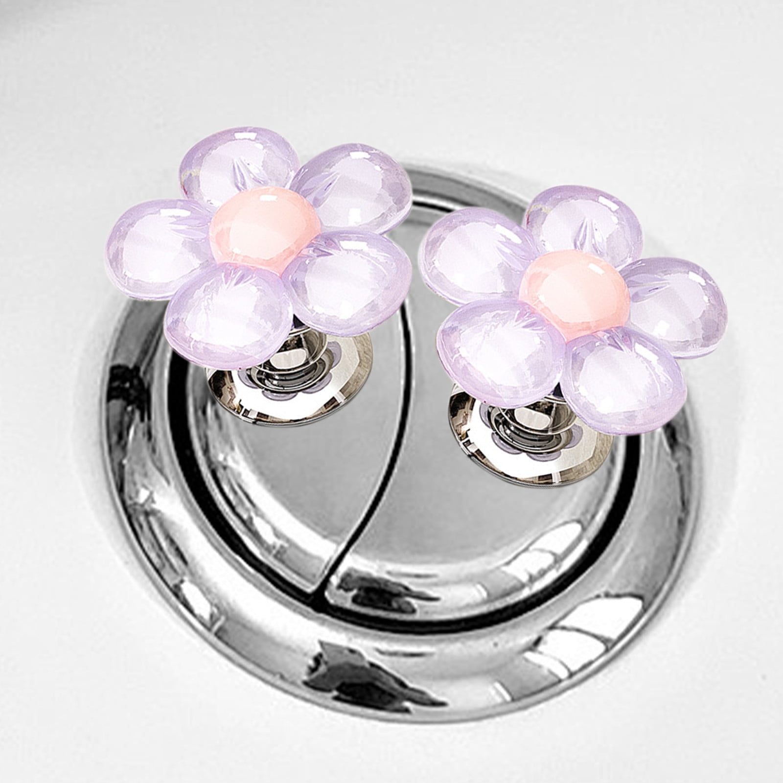 WNFJR Cute Flower Shaped Toilet Buttons,Toilet Push Tank Buttonss ...