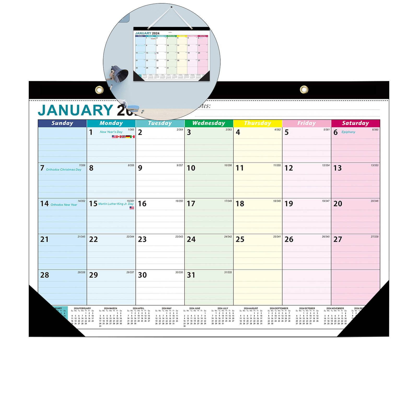 WNFJR Desk Calendar 2025, 18 Months Desktop Calendar from JAN 2025 ...