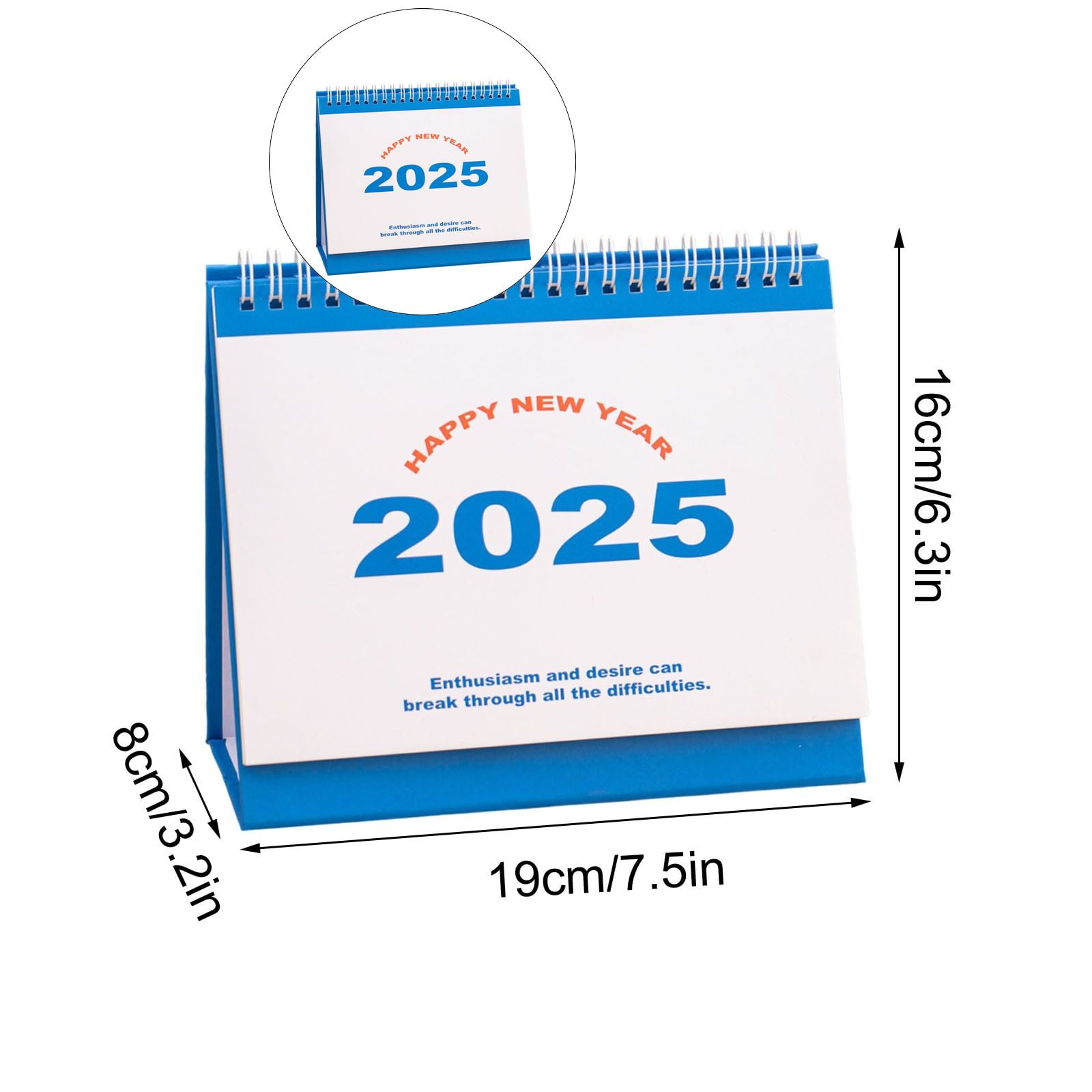 WNFJR Desk Calendar 2025, Standing Desktop Calendar, 2024-2025 Flip ...