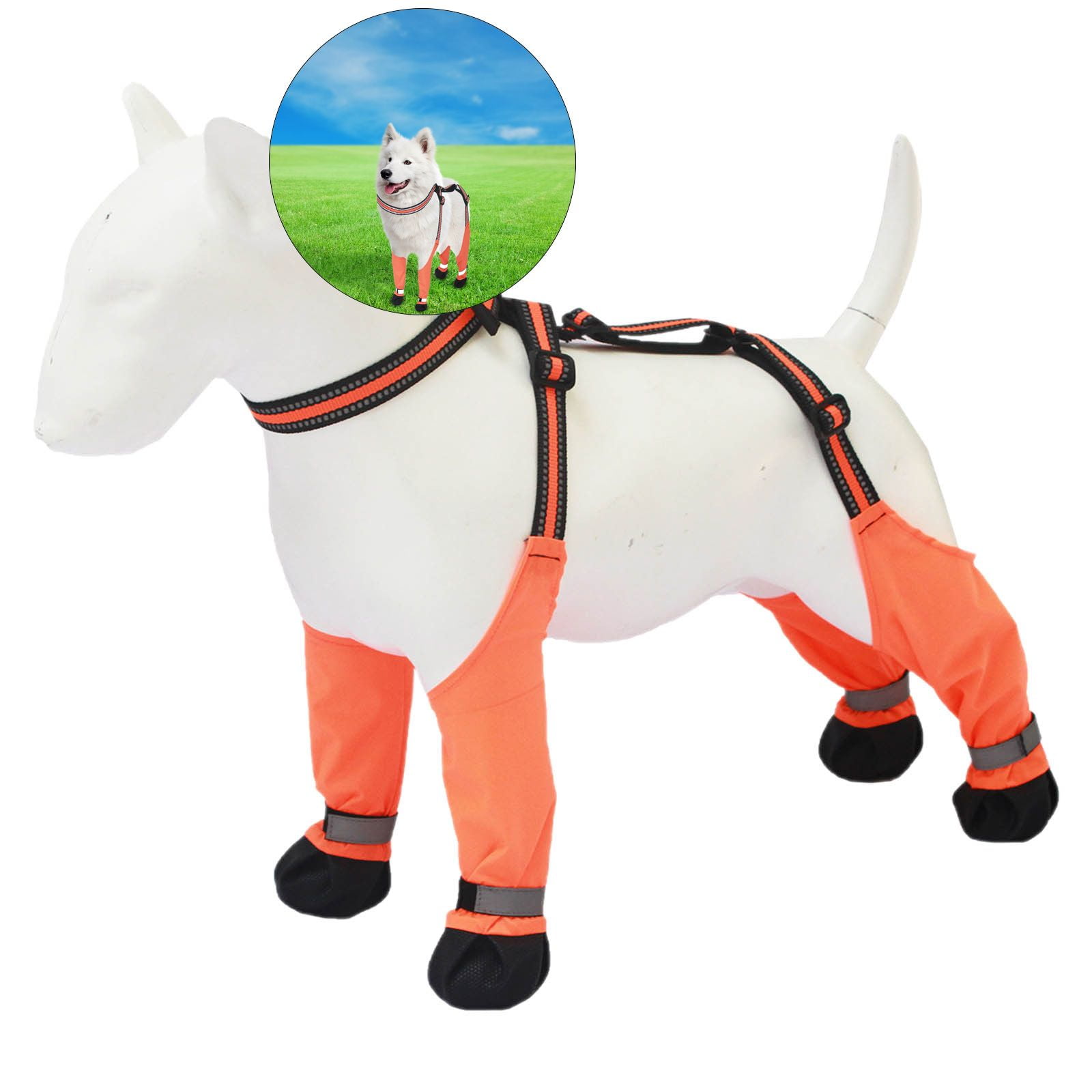 WNFJR Dog Paw Boot Leggings, New Suspender Boots for Dogs- Waterproof ...