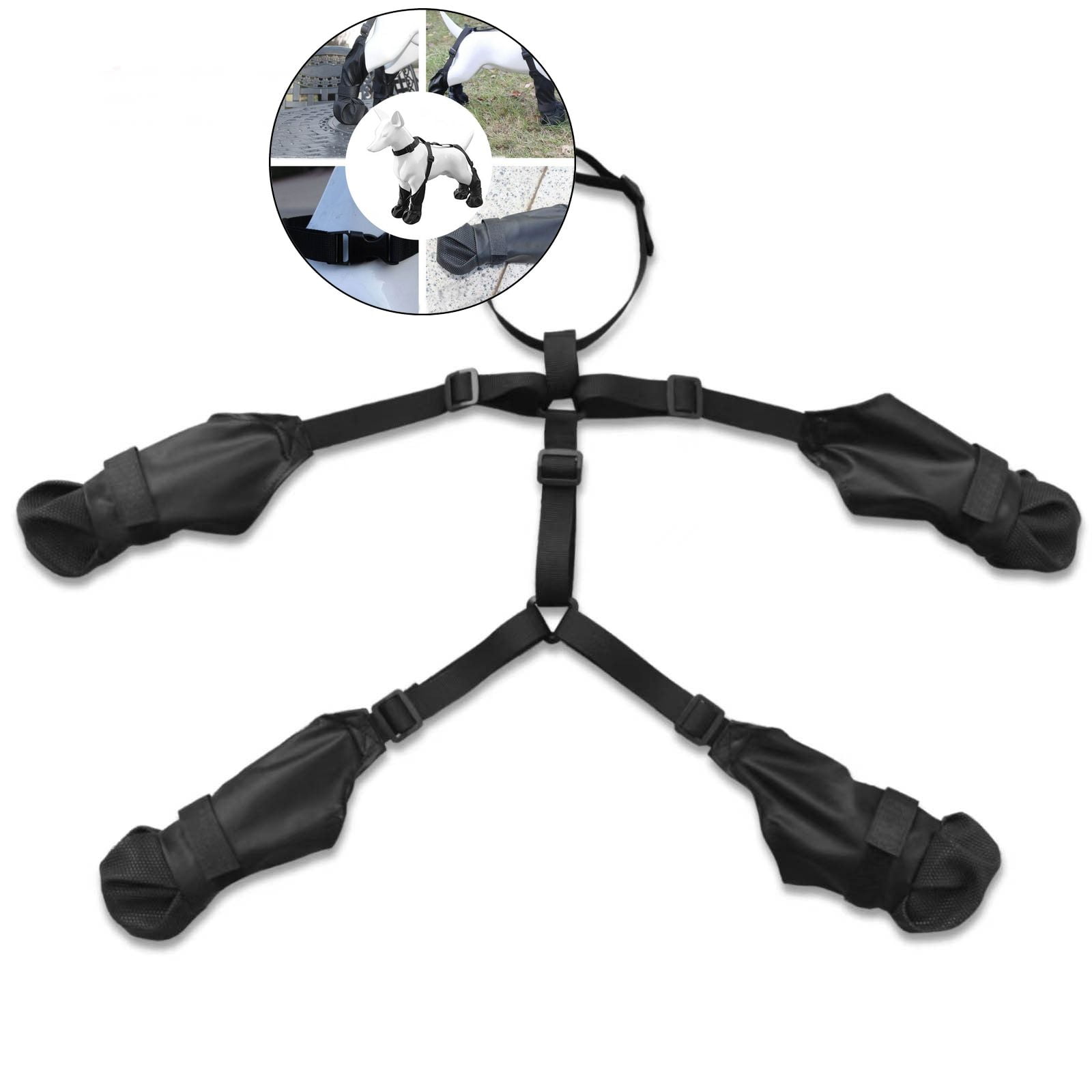 WNFJR Dog Suspenders Boots, Reflective Dog Boots Dog Paw Protectors ...