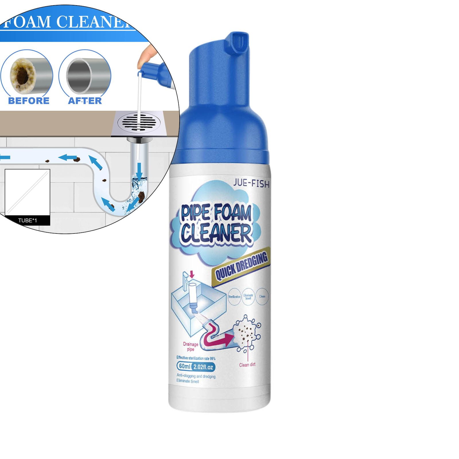 WNFJR Drain Cleaner, Sink Drain Foam Cleaner, Sink Drain Cleaner, Drain ...