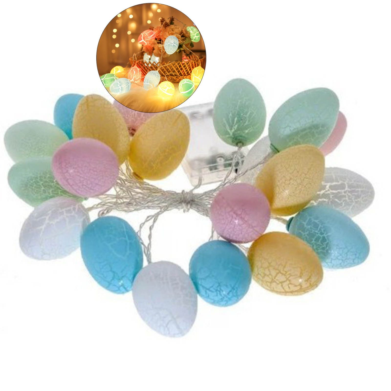 WNFJR Easter Egg String Light, LEDs Egg Decoration Lights Battery ...