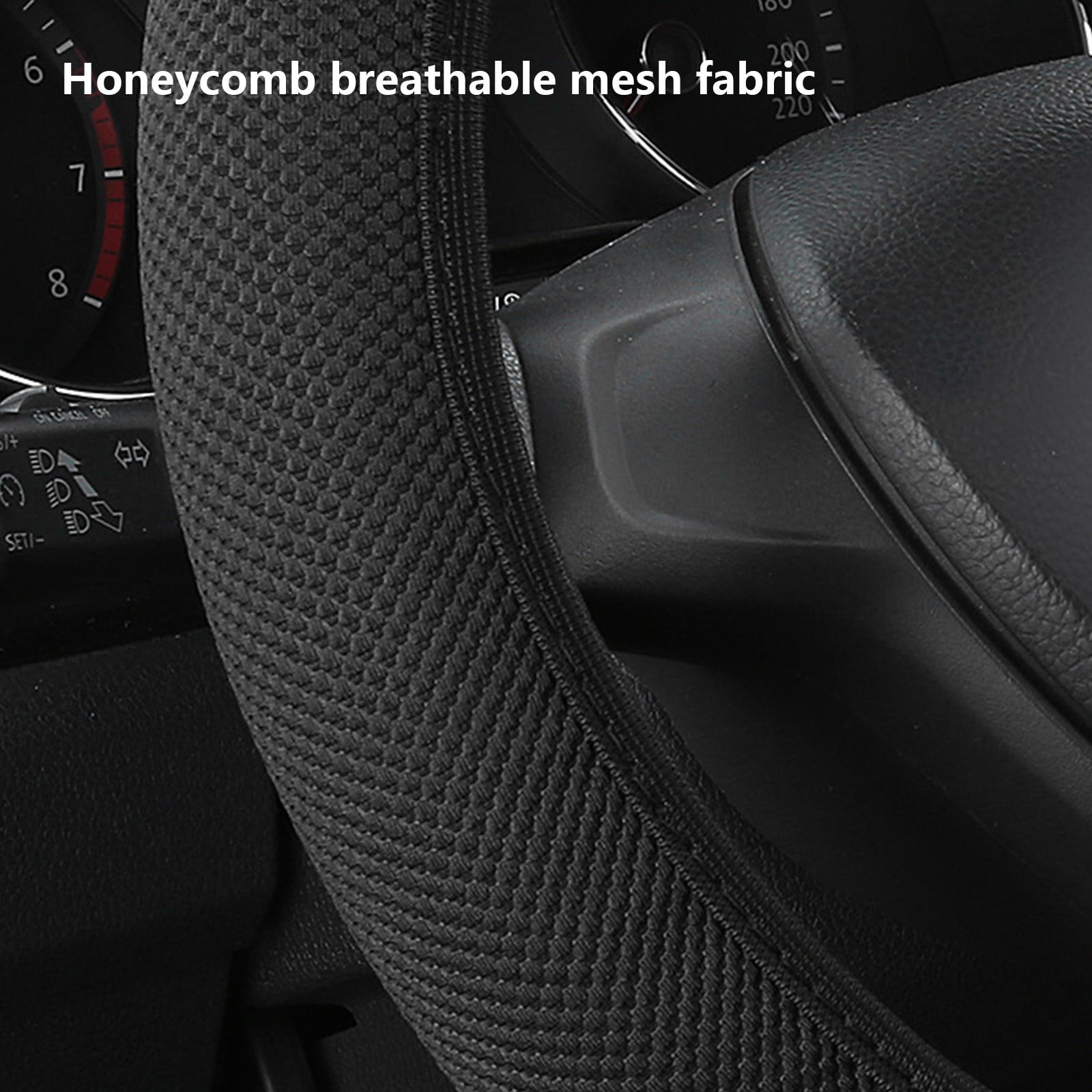 WNFJR Elastic Stretch SteerIng Wheel Cover - 15 Inch Universal Size ...