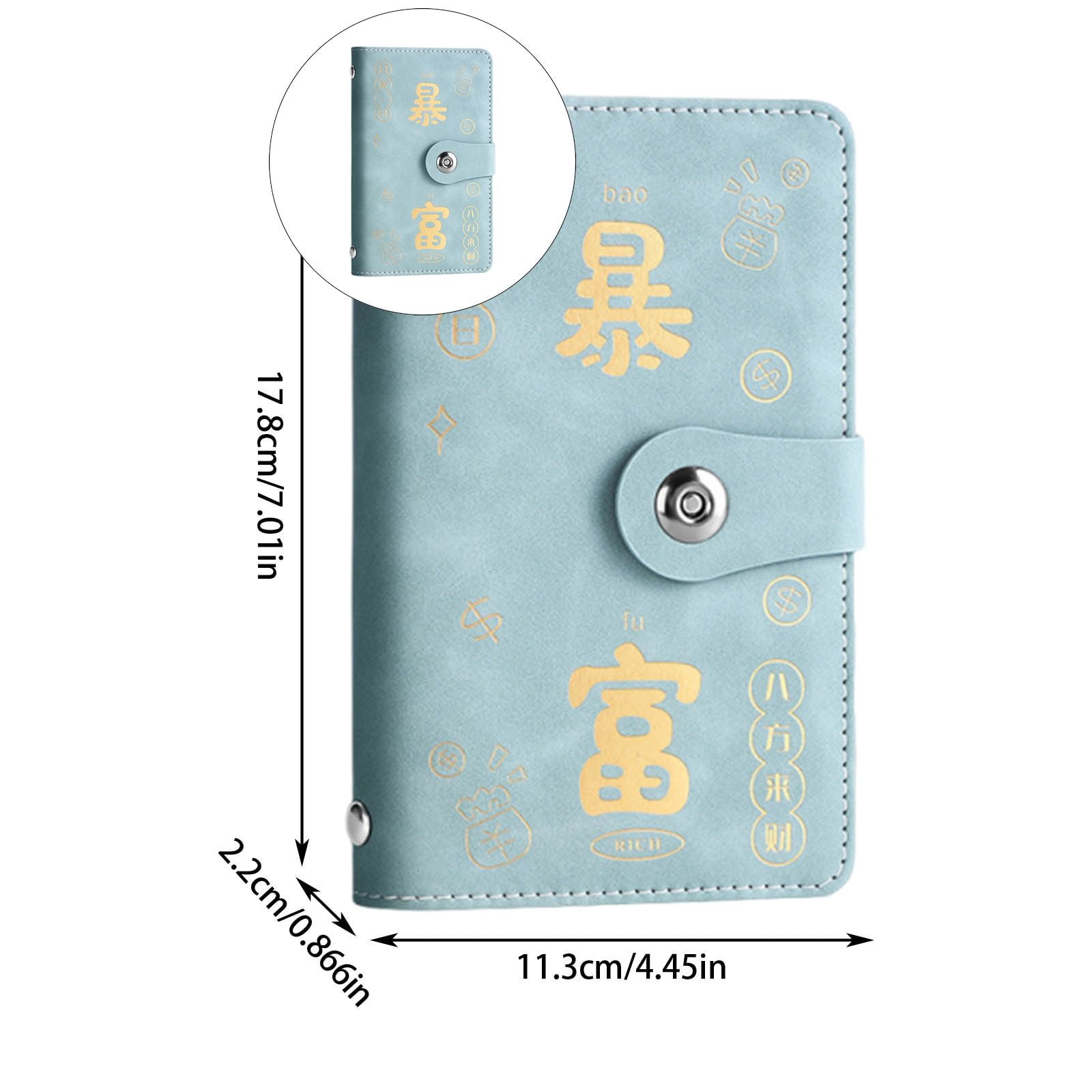 WNFJR Envelope Savings Challenge Book, New PU Leather Money Saving ...