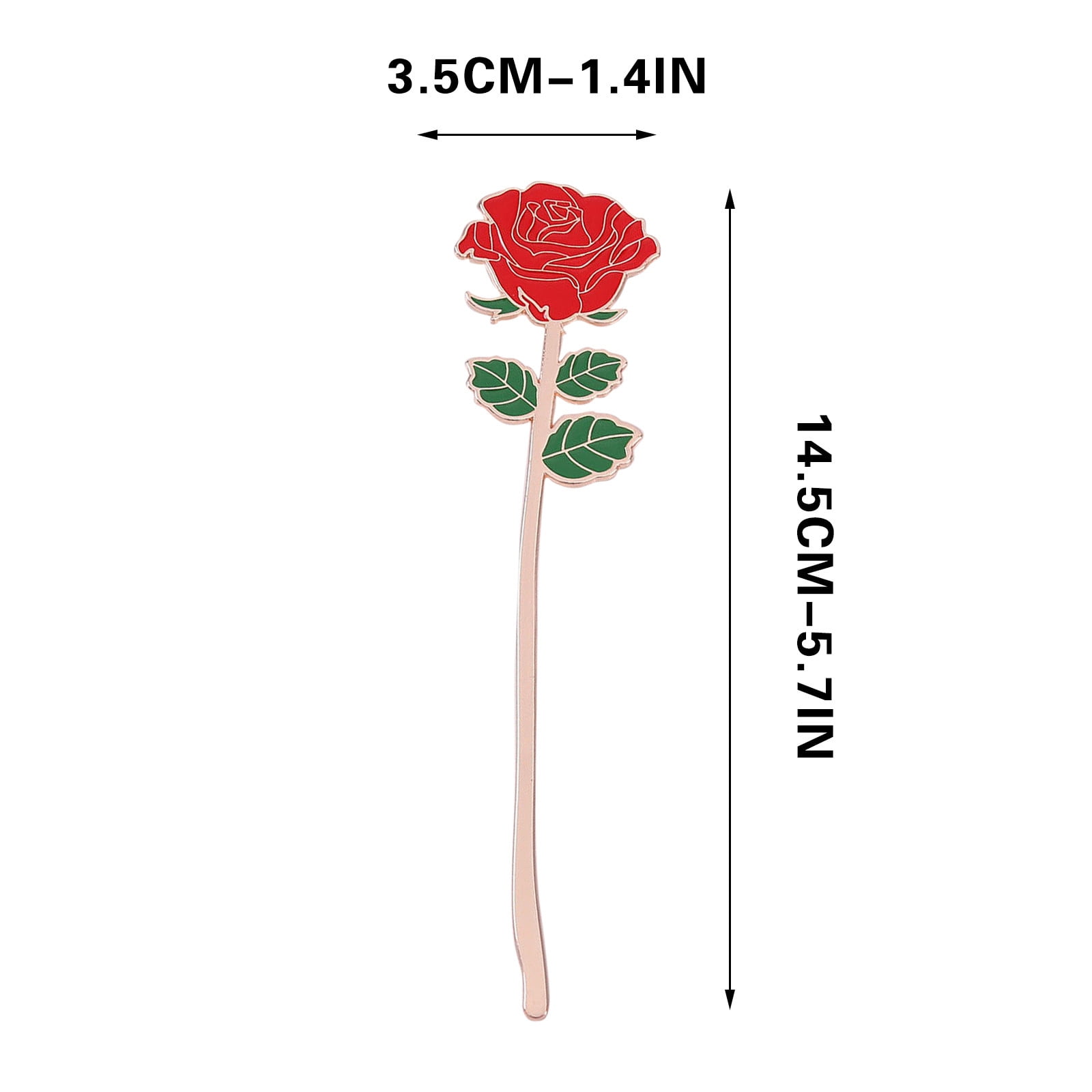 WNFJR Exquisite Metal Red Rose Bookmark for Women - A Perfect Gift for ...