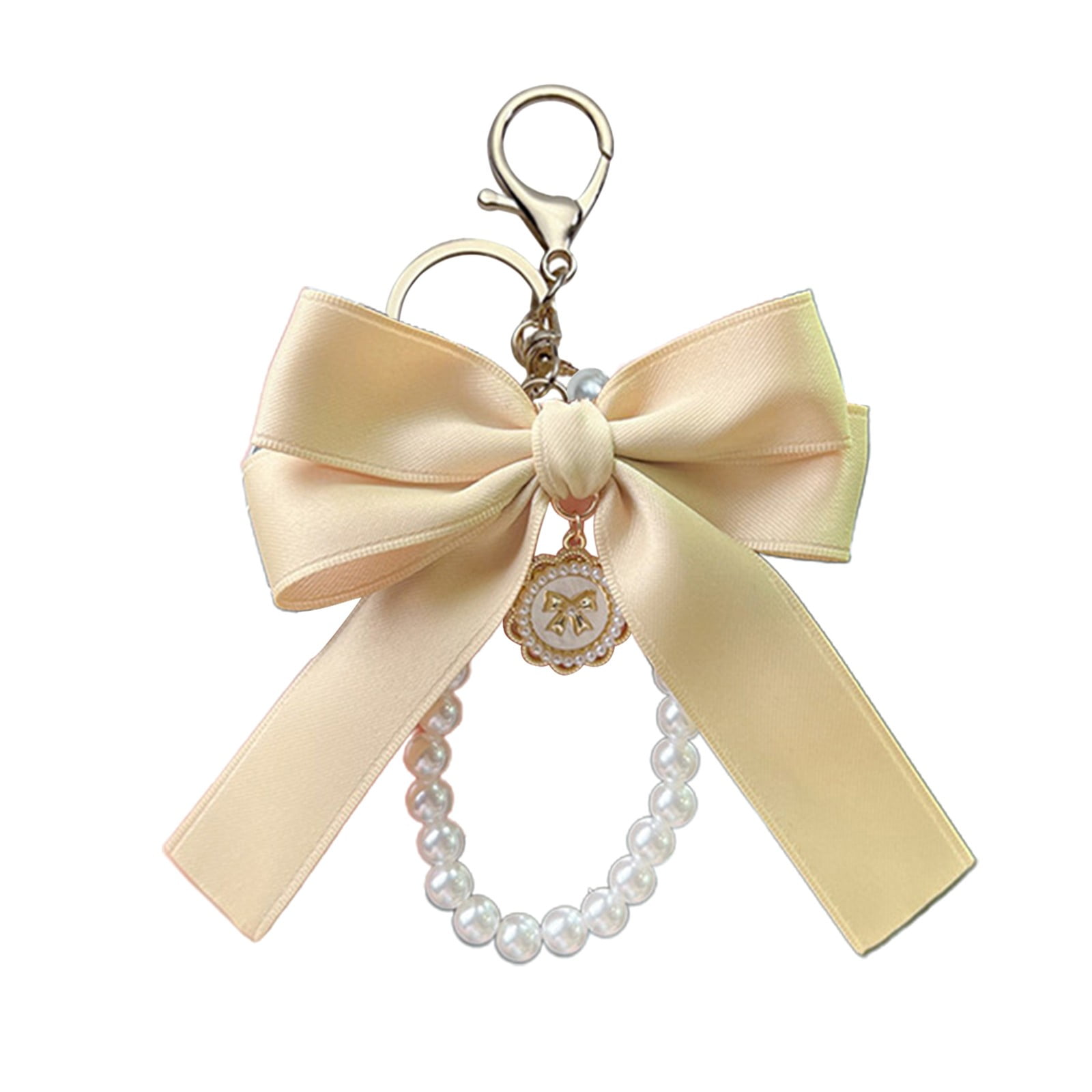 WNFJR Exquisite Pearl Chain Bow Keychain - Stylish & Durable Bag ...