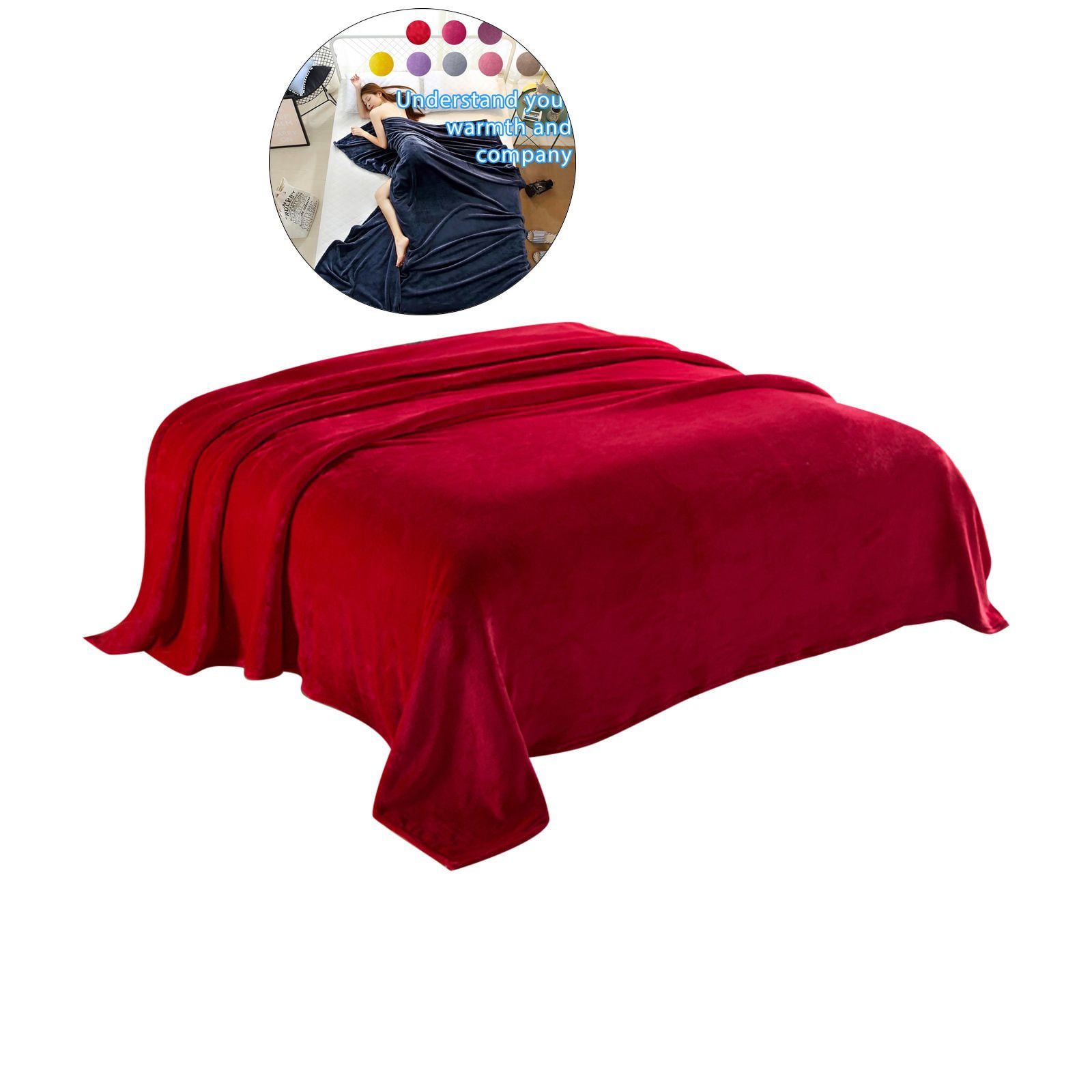 WNFJR Fleece Throw Blanket for Couch Sofa or Bed Throw Size, Soft Fuzzy ...