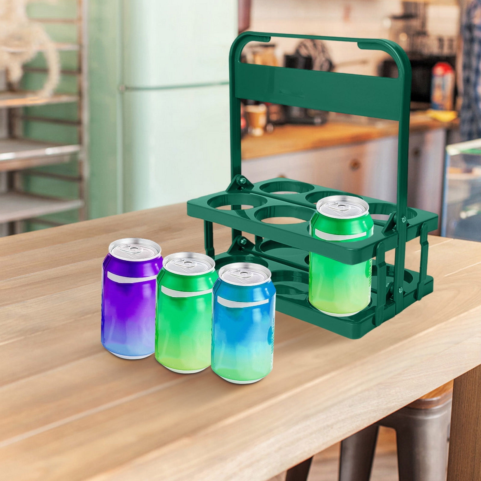 WNFJR Foldable Cup Holder with Handle, Reusable Beverage Coffee Beer ...