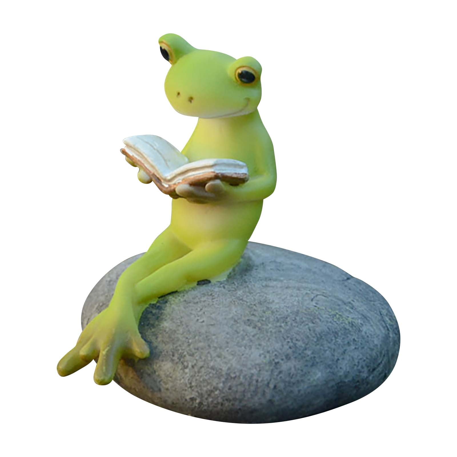 WNFJR Frog Statue, Mini Frog Resin Animal Sculpture Indoor Outdoor ...