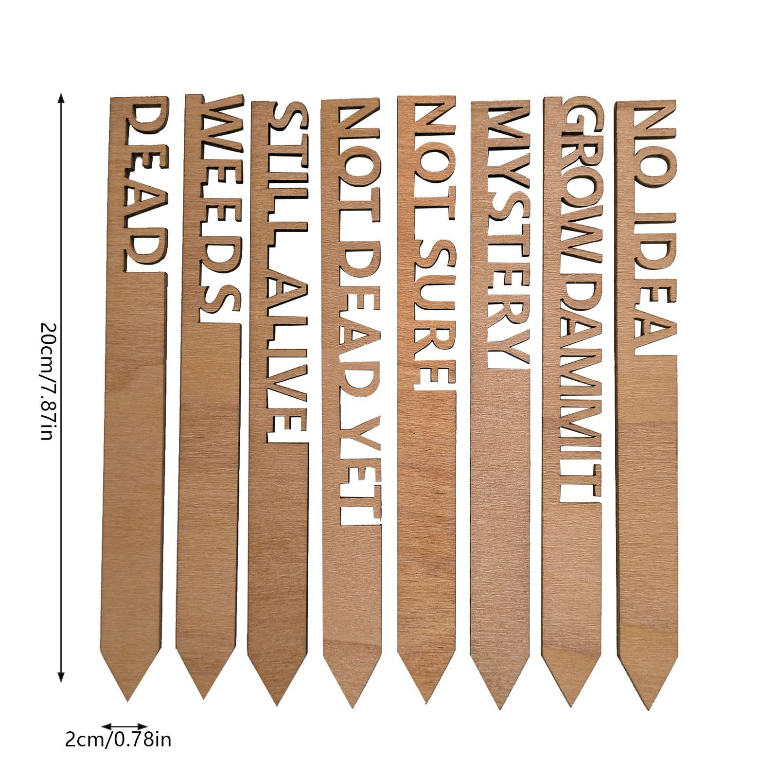 WNFJR Garden Markers for Vegetables, Natural Wood Plant Stakes, Outdoor ...