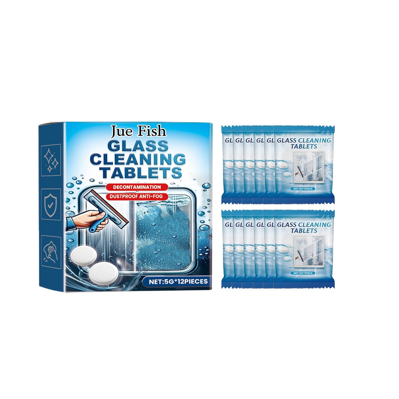 WNFJR Glass Cleaning Effervescent Tablets: Highly Effective Detergent ...