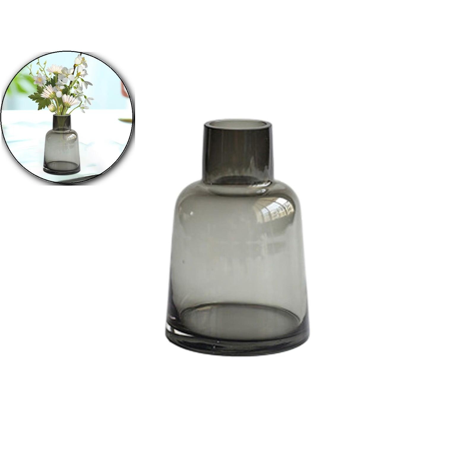 WNFJR Glass Vase for Flowers & Reed Diffuser Bottle, Watertight Clear ...