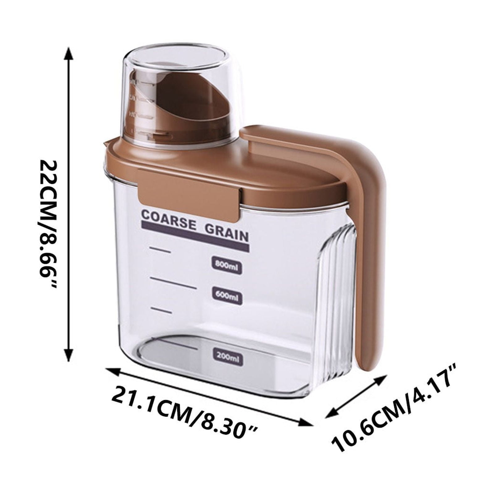 WNFJR Grain Storage Box Plastic Clear Grain Snack Storage with Pouring ...