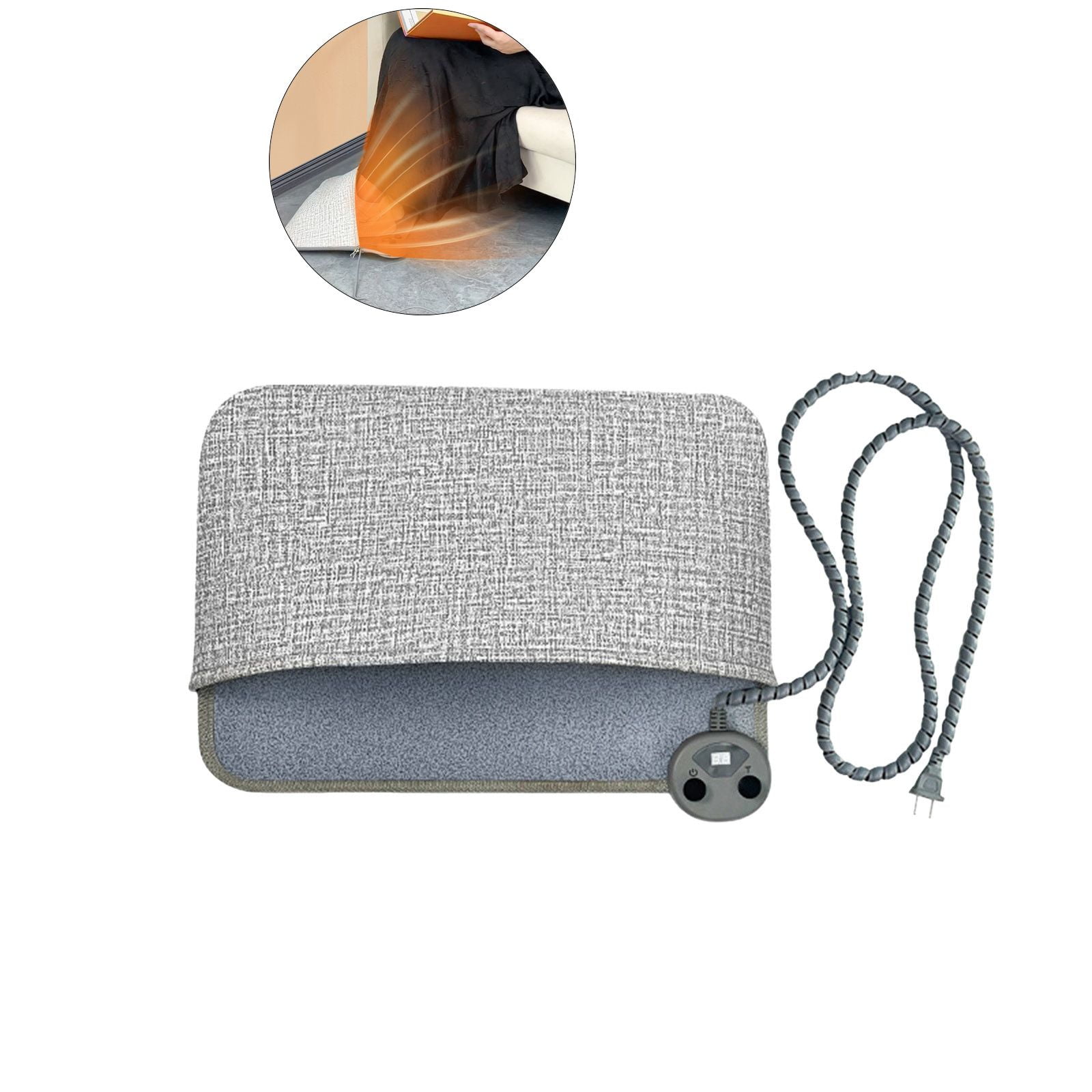 WNFJR Heated Floor Mat Under Desk for Foot Warmer - Adjustable ...