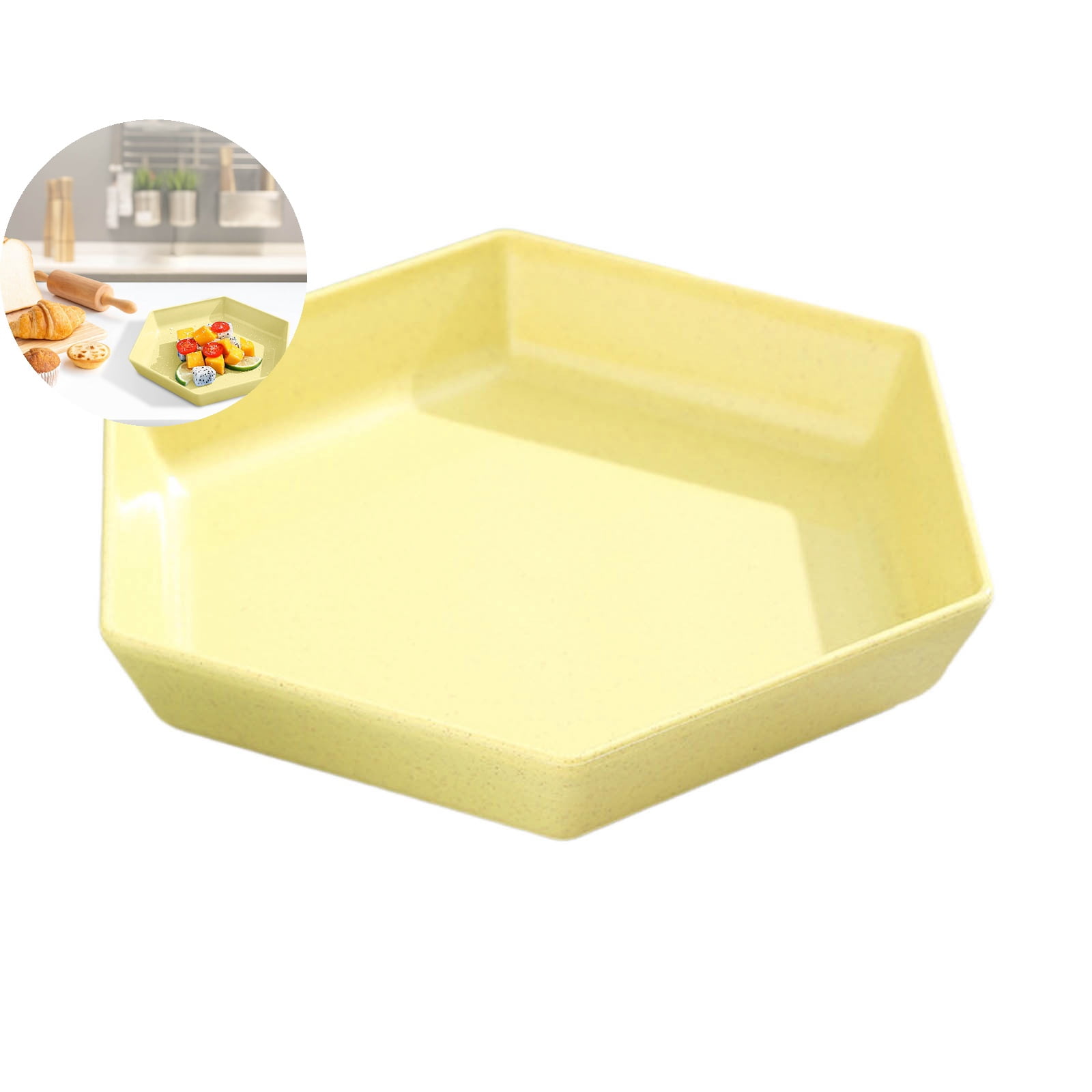 WNFJR Hexagonal Large Fruit Tray – Home & Living Room Snack Serving ...