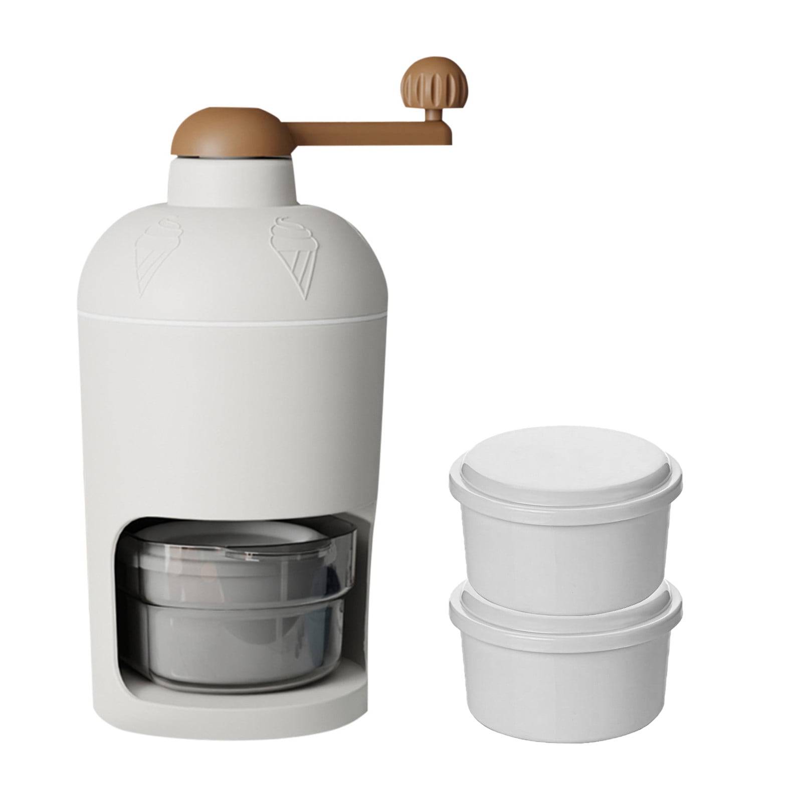 WNFJR Ice Crusher, Manual Rotary Shaving Machine for Household and ...