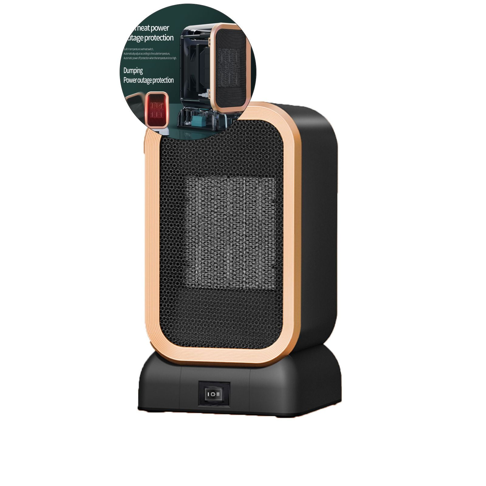 WNFJR Indoor Electric Portable Space Heater, Personal Desk Heater, Fast ...