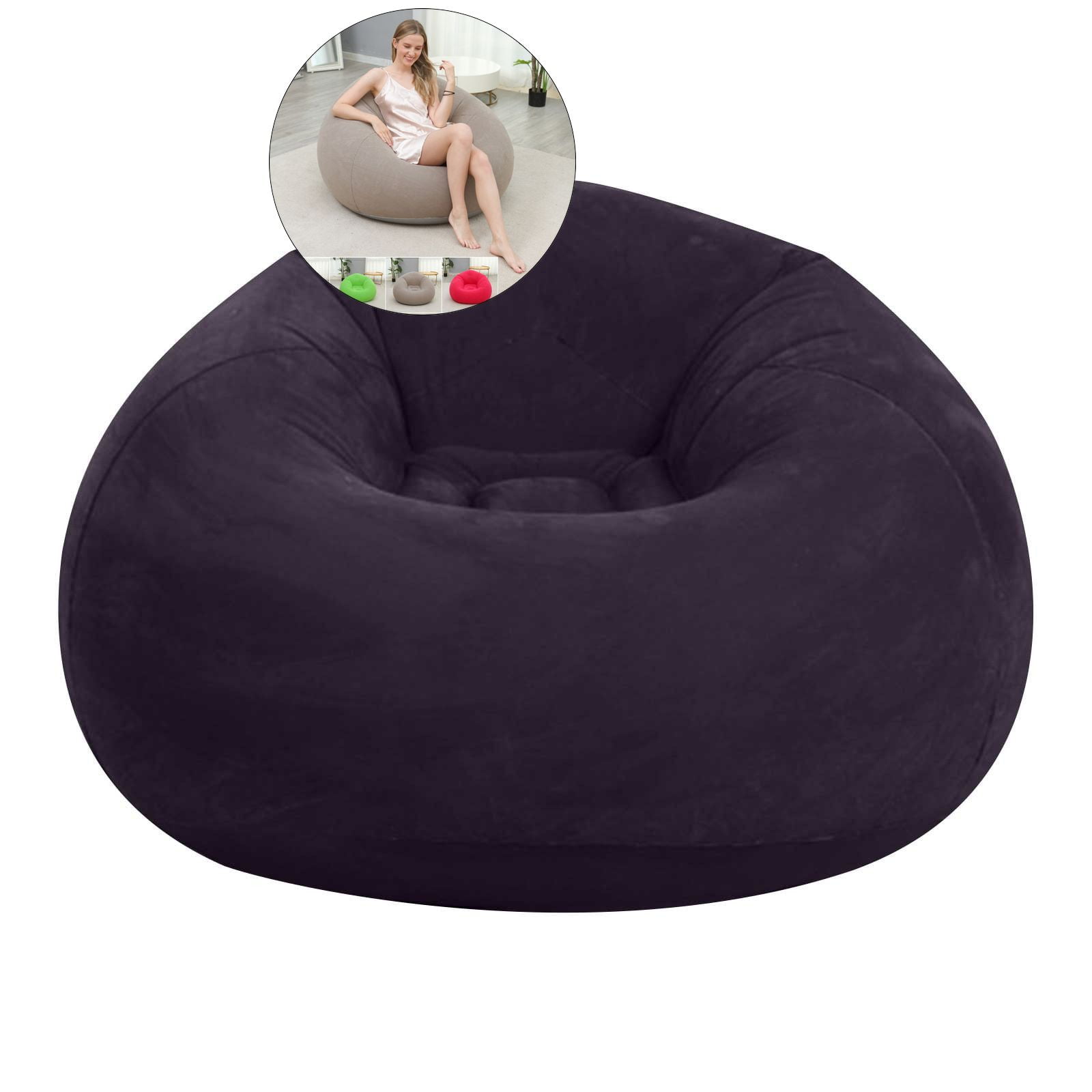 WNFJR Inflatable Bean Bag Chairs for Adult Blow up Chairs Inflatable Lazy Sofa Folding Portable ...