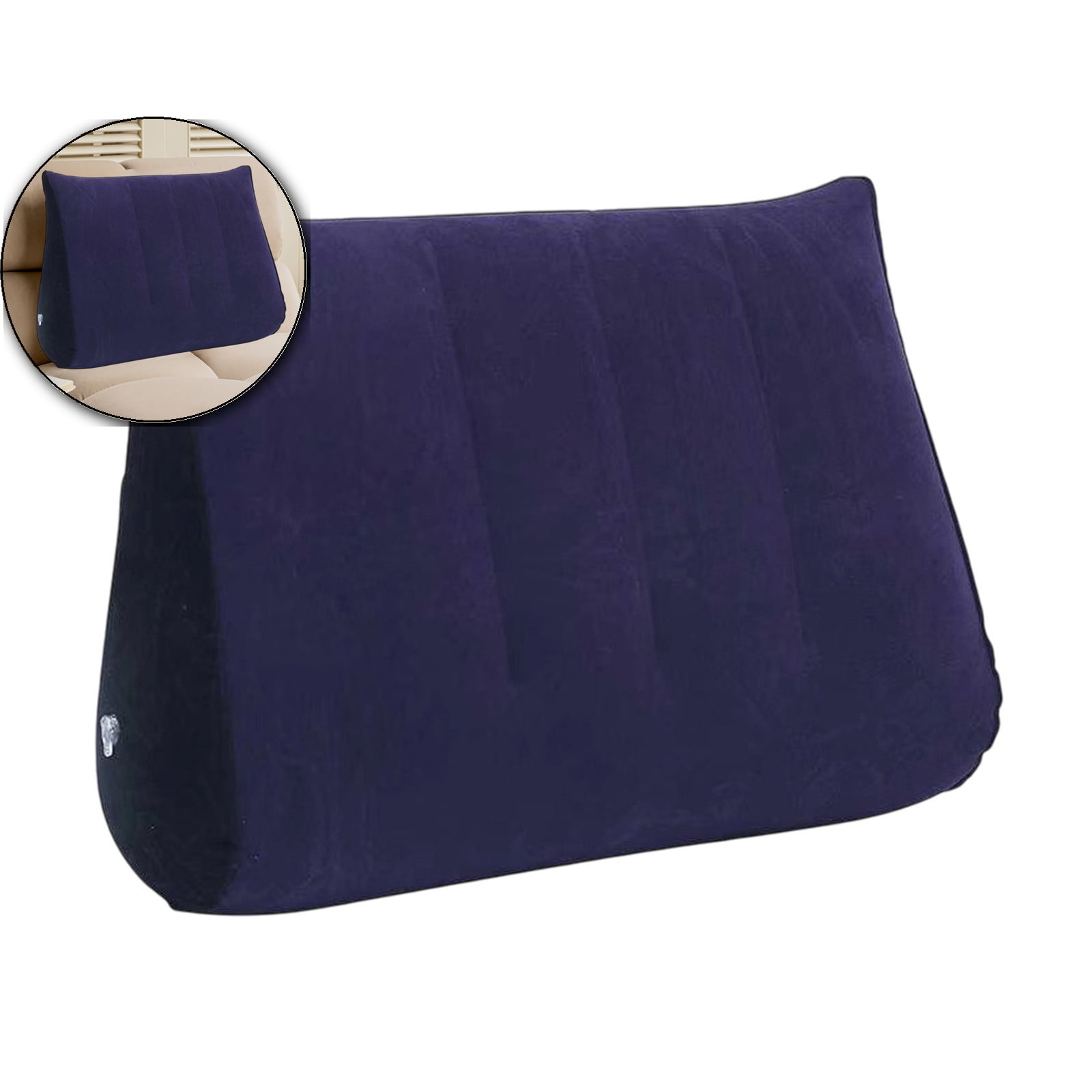WNFJR Inflatable Wedge Pillow for Bed, Travel Sleeping Back Rest, 17.7 ...