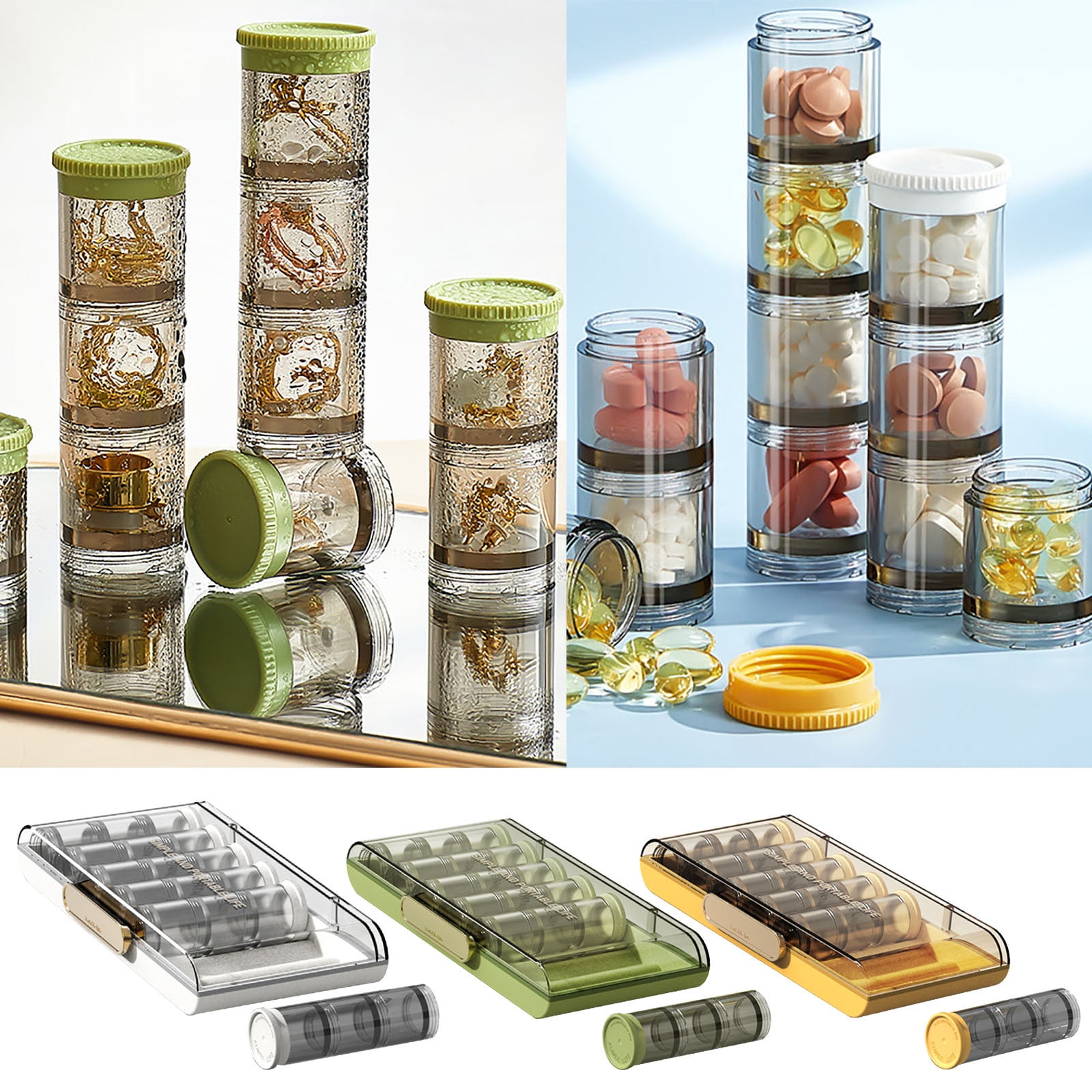 WNFJR Jijia Storage Box, Separate Packaging Storage Tank, Transparent ...